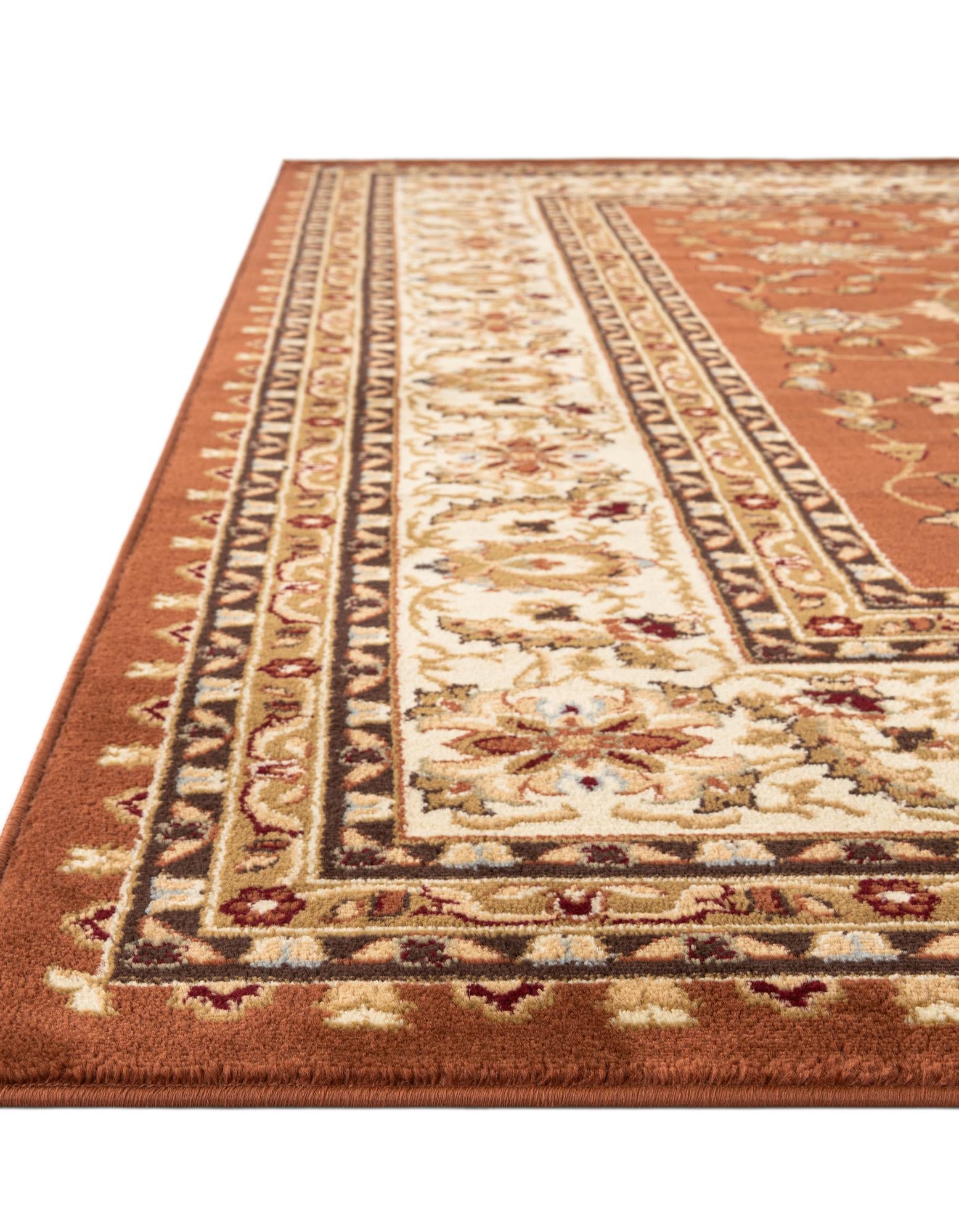 Brick Red Light Rose 2' 7 x 10' Aditi Runner Rug | Rugs.com