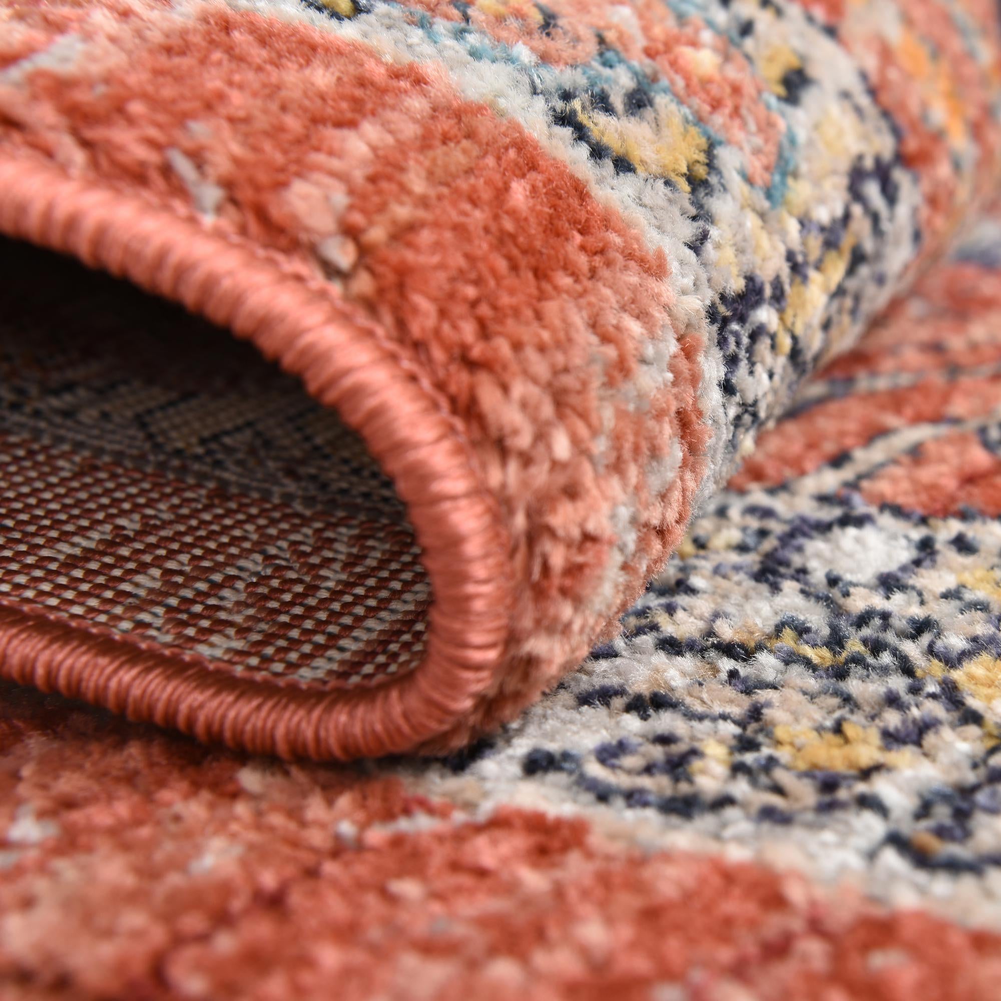 Brick Red 4' x 4' Lola Octagon Rug | Rugs.com