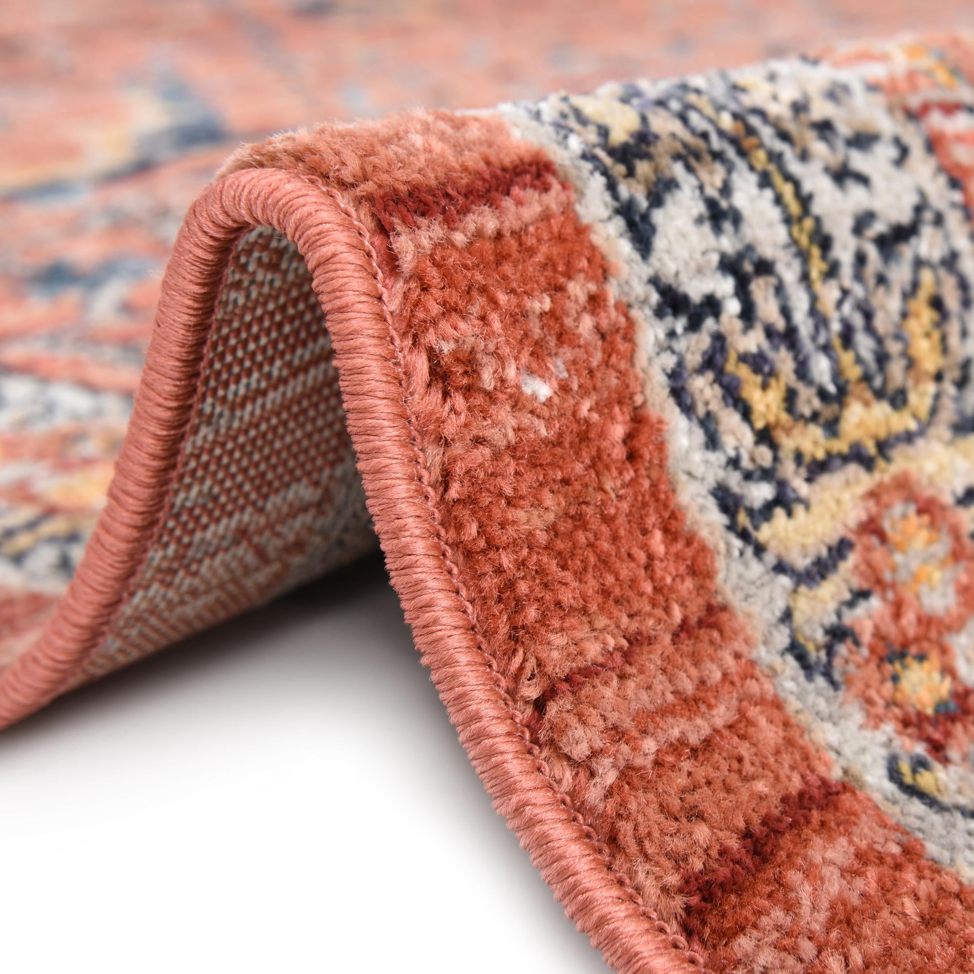 Brick Red 4' x 4' Lola Octagon Rug | Rugs.com