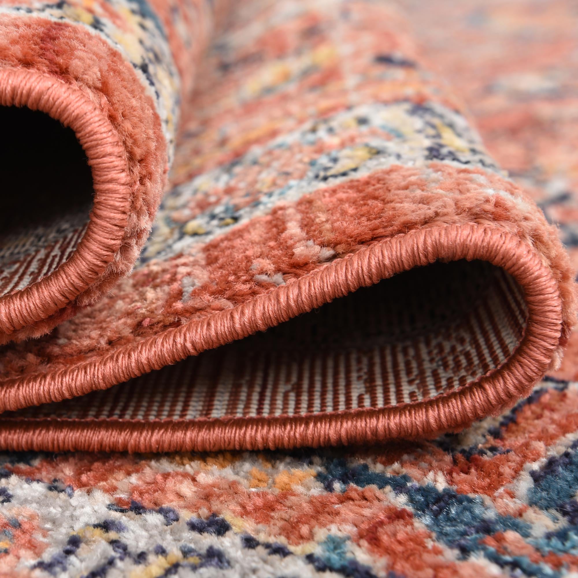 Brick Red 4' x 4' Lola Octagon Rug | Rugs.com