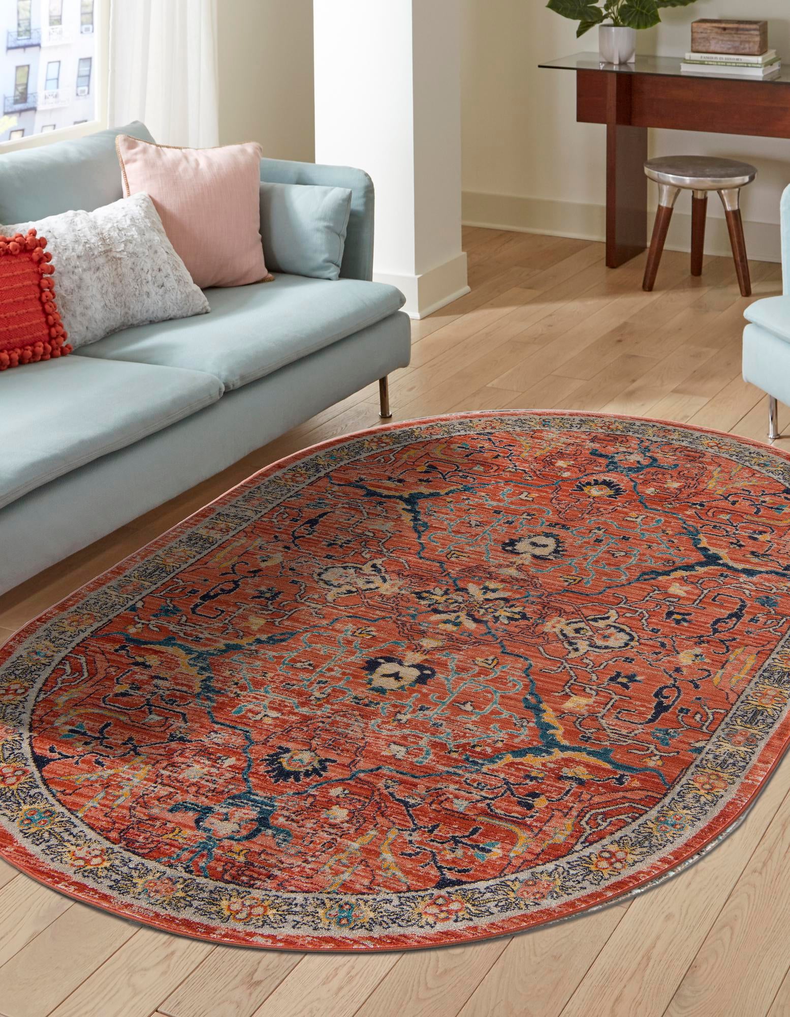 Brick Red 7' 10 x 10' 2 Lola Oval Rug | Rugs.com