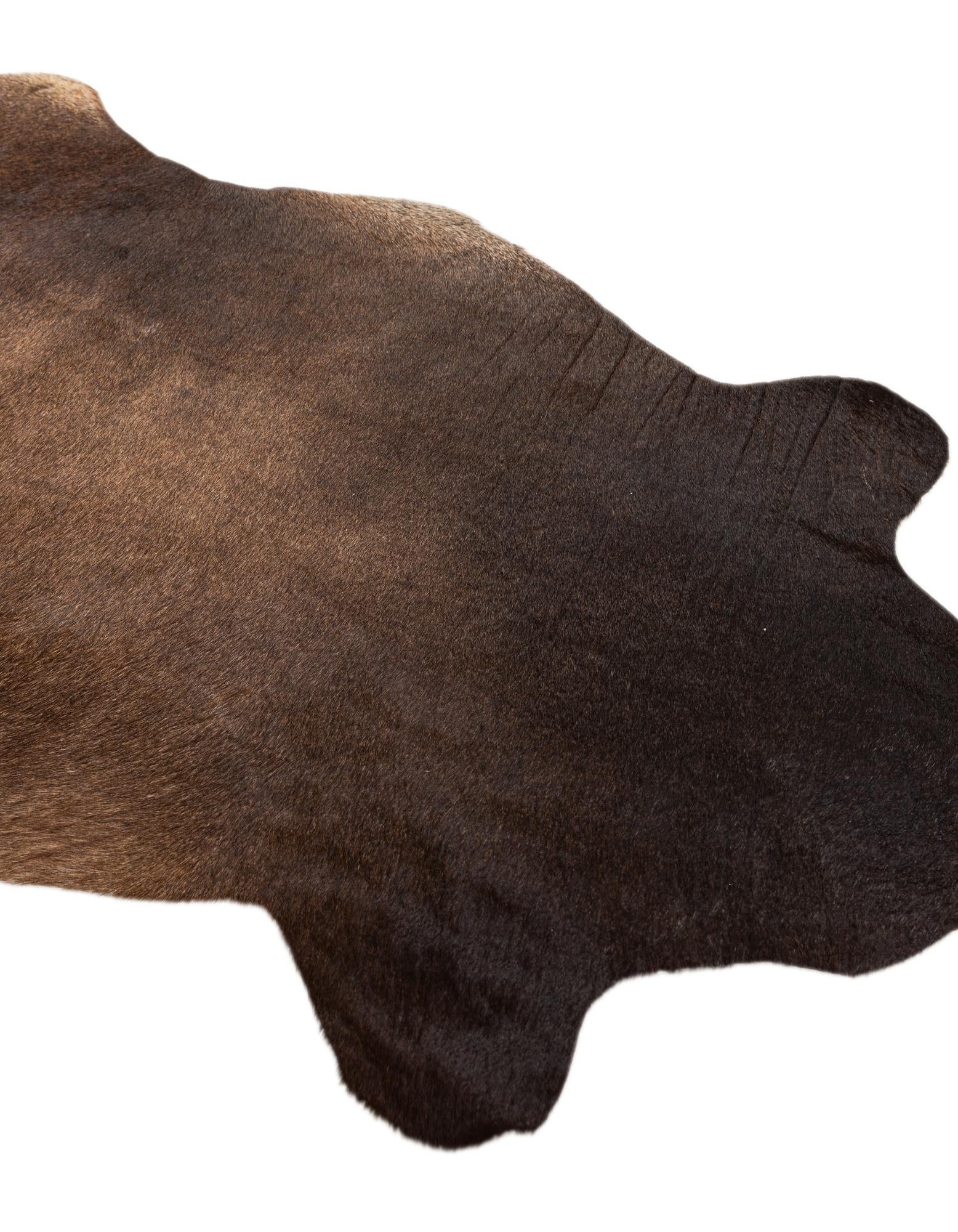 Brindle 2' 2 x 2' 11 Cowhide Leather Freeform Rug | Rugs.com