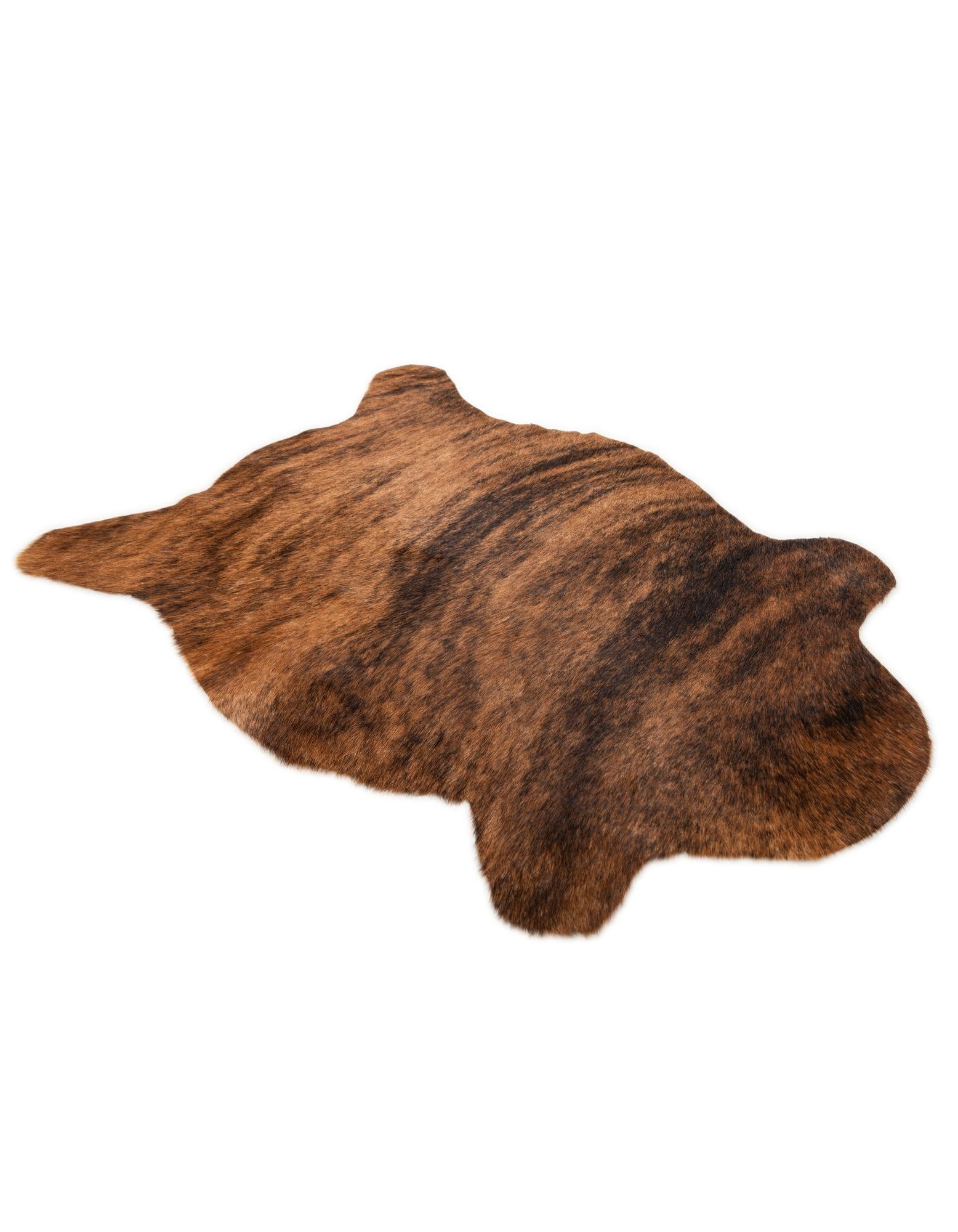 Brindle 2' 2 x 2' 11 Cowhide Leather Freeform Rug | Rugs.com