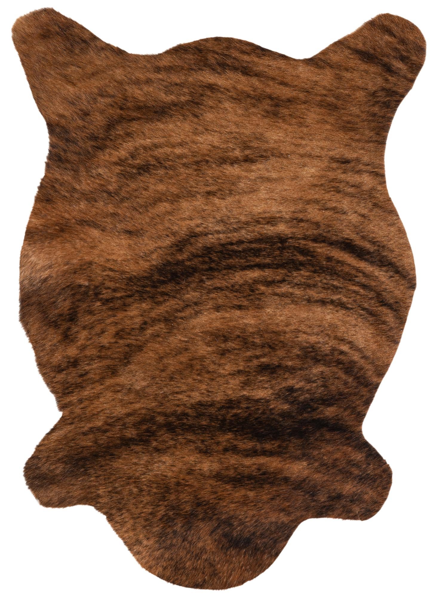 Brindle 2' 2 x 2' 11 Cowhide Leather Freeform Rug | Rugs.com