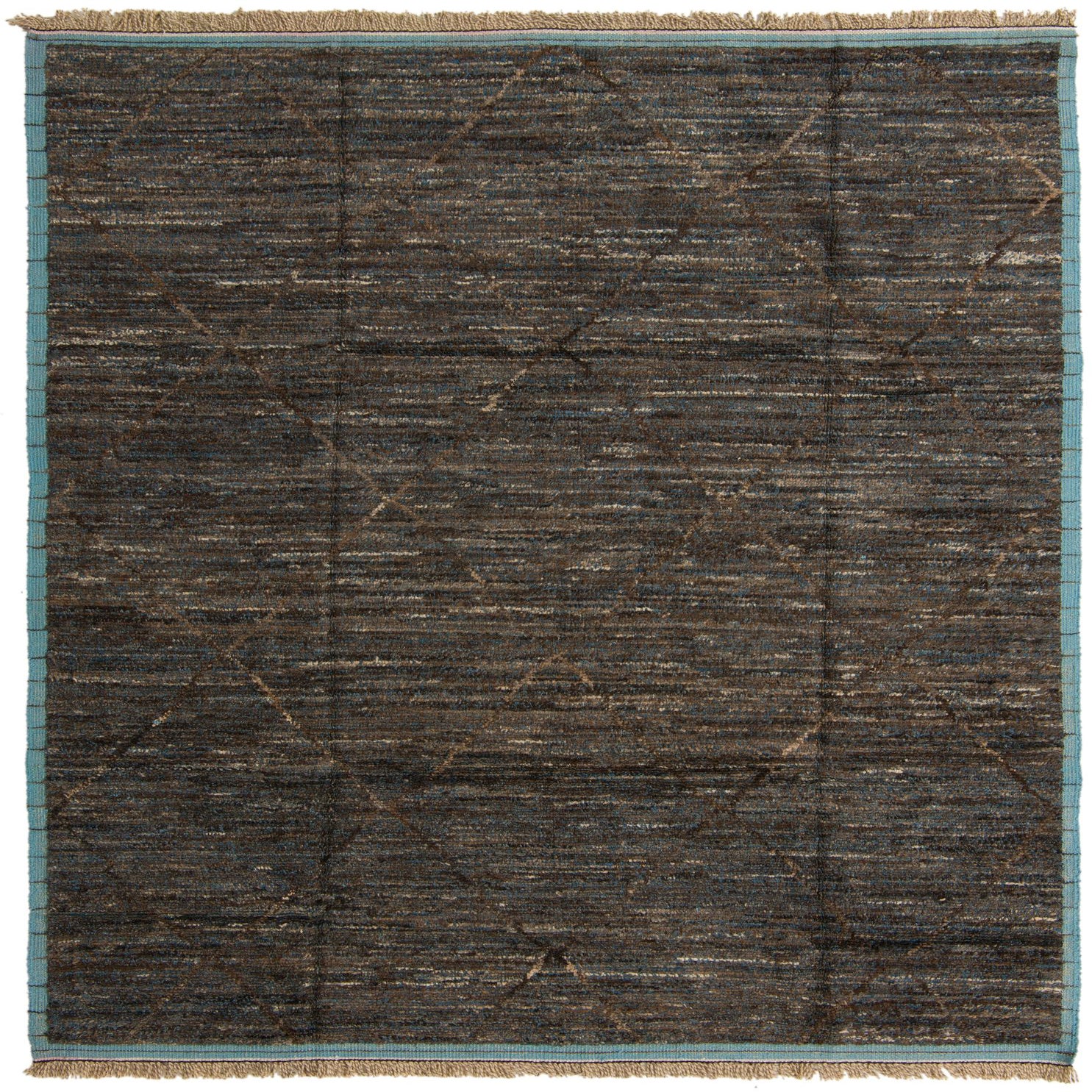 Brown Gray 8' x 10' 6 Hand Knotted Moroccan Wool Rug | Rugs.com