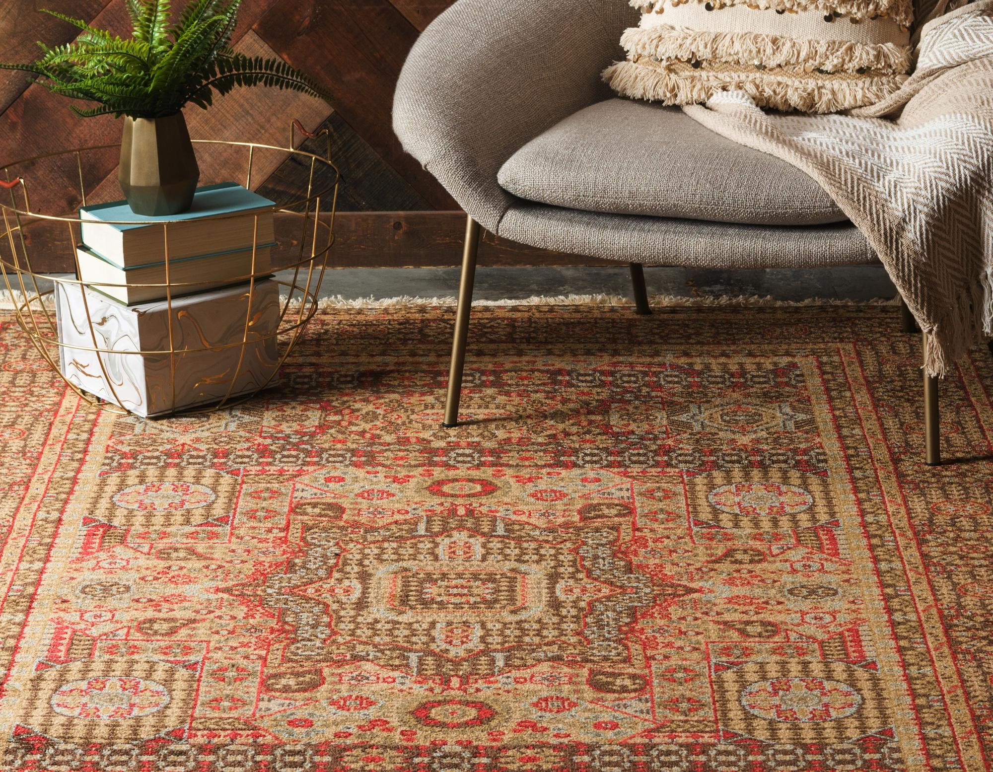 Brown 6' x 9' Amina Rug | Rugs.com