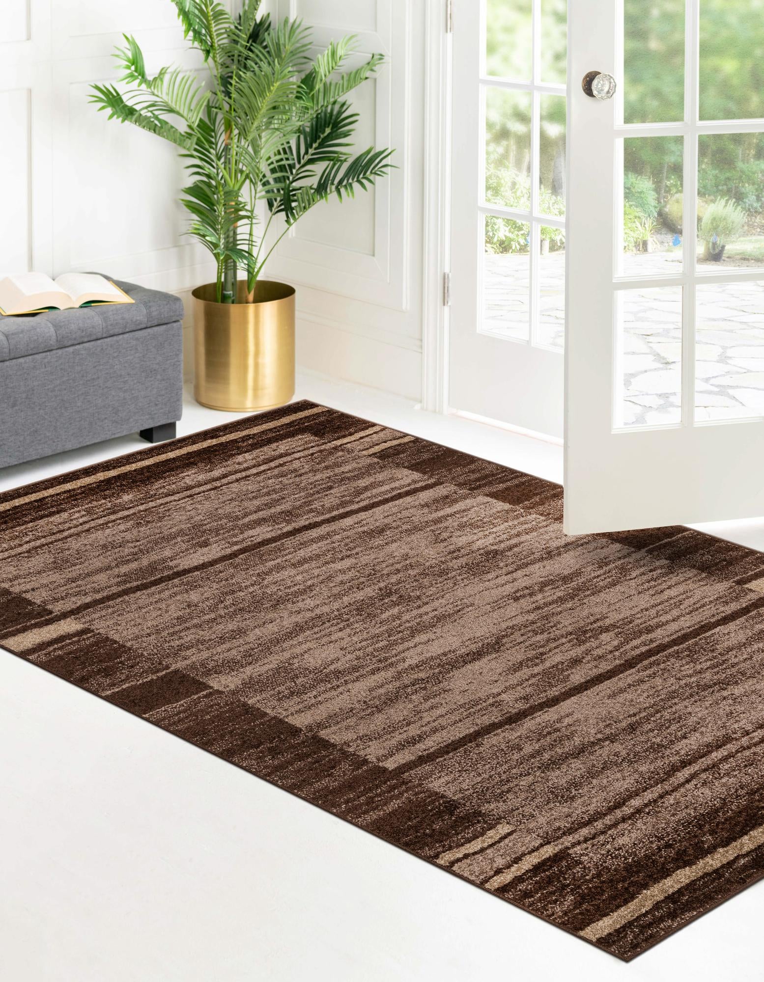 Brown 5' x 8' Equinox Rug | Rugs.com