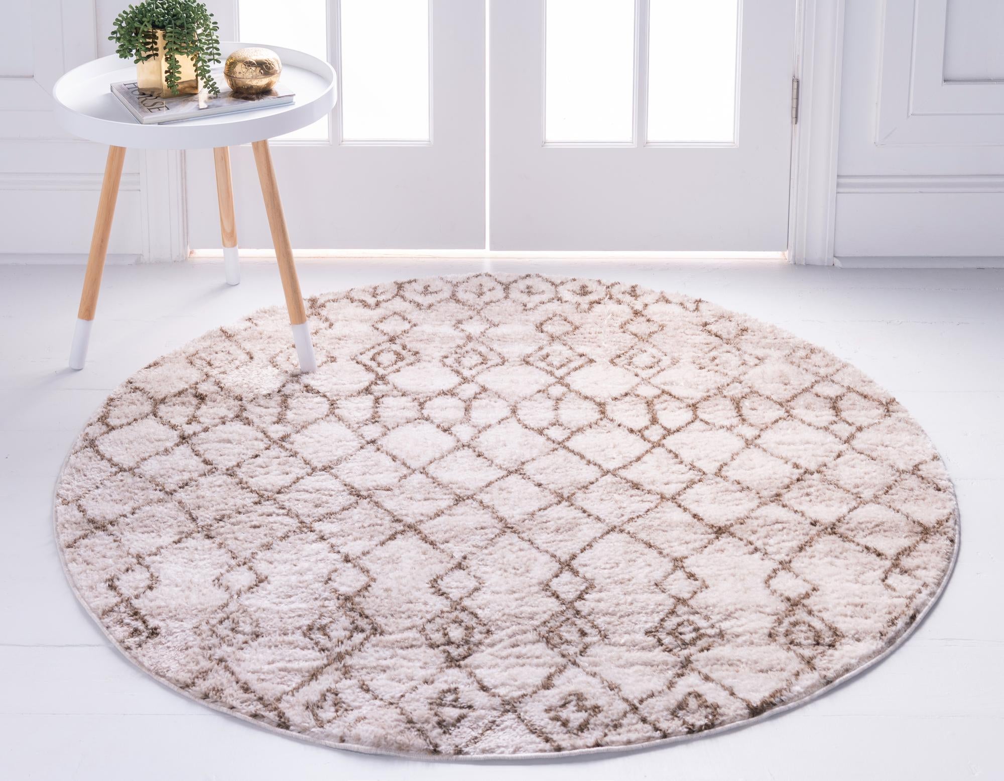 Brown 8' 4 x 8' 4 Artemis Round Rug | Rugs.com