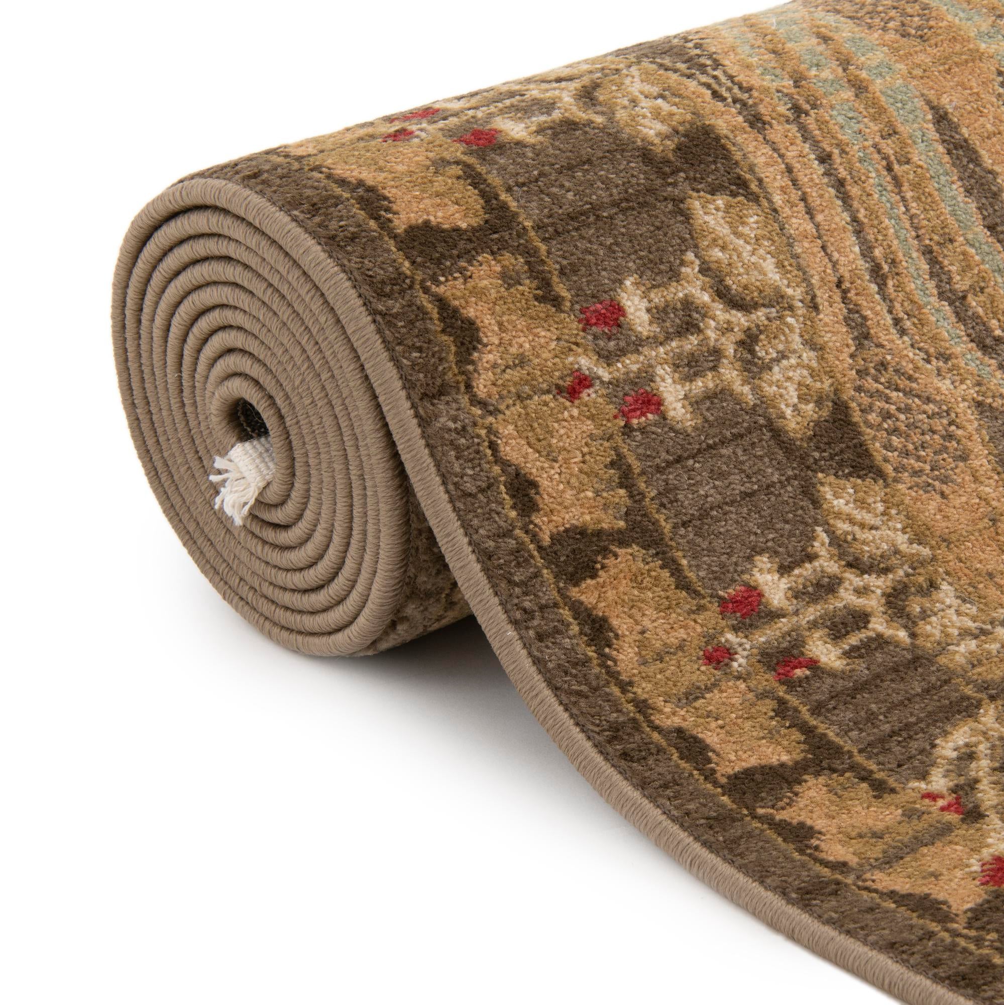 Brown 7' 10 x 7' 10 Chelsea Round Rug | Rugs.com