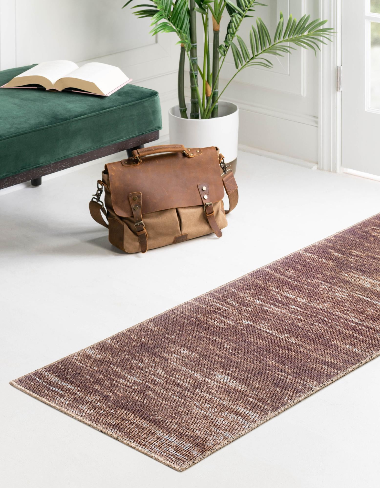 Brown 2' x 5' Asha Runner Rug | Rugs.com