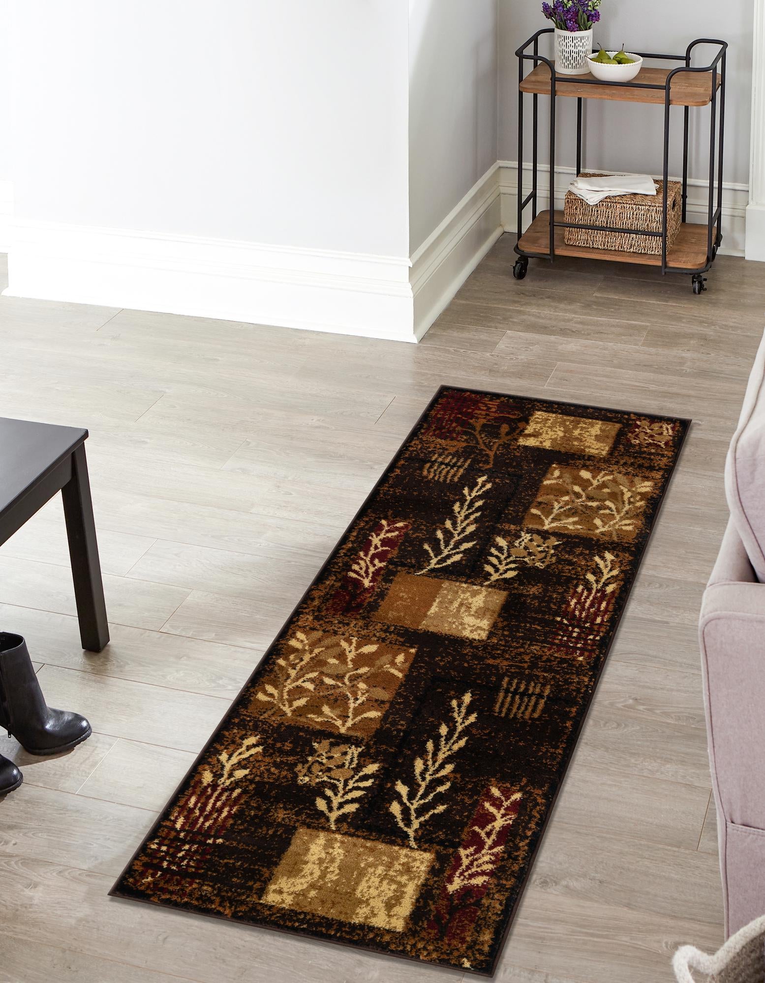 Brown 2' x 8' Cafe Runner Rug | Rugs.com