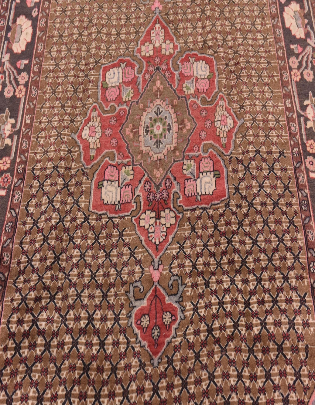 Brown 5' x 10' 3 Hand Knotted Koliaei Persian Wool Runner Rug | Rugs.com