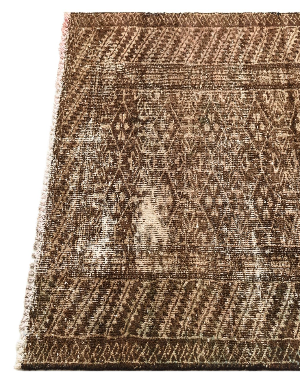 Brown 3' x 6' Hand Knotted Ultra Vintage Persian Wool Runner Rug | Rugs.com