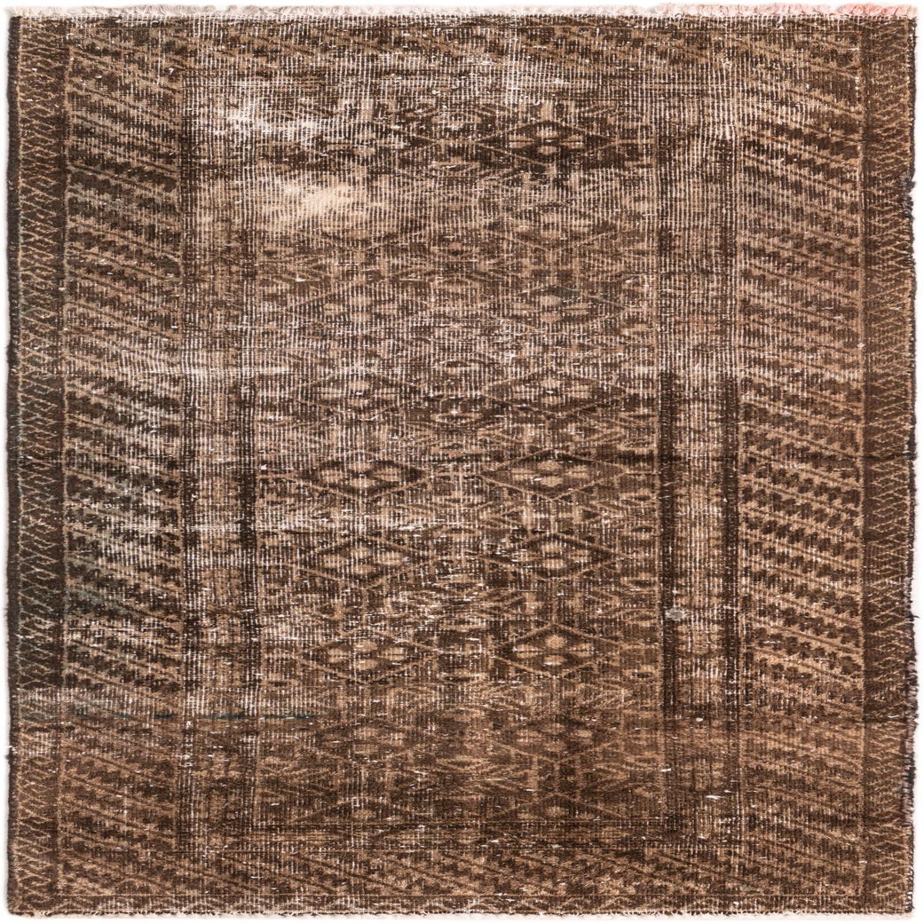 Brown 3' x 6' Hand Knotted Ultra Vintage Persian Wool Runner Rug | Rugs.com