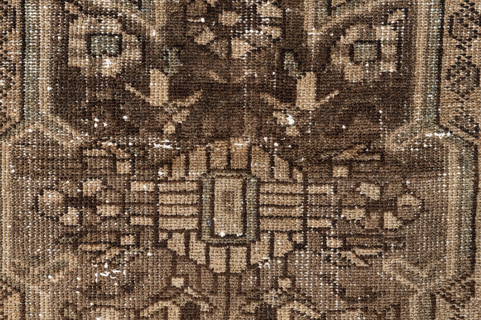 Brown 2' 7 x 5' 6 Hand Knotted Ultra Vintage Persian Wool Runner Rug ...