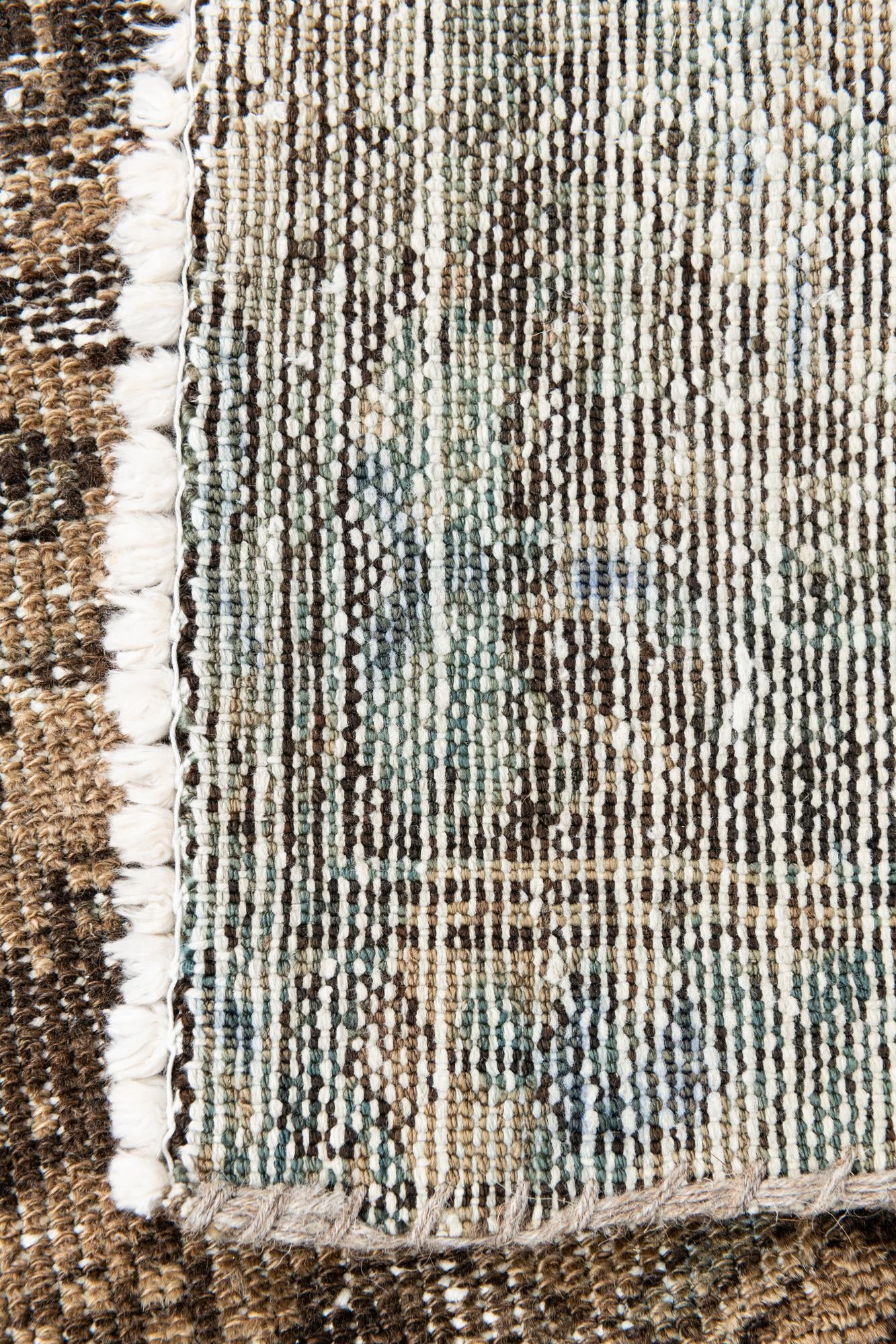 Brown 2' 7 x 5' 6 Hand Knotted Ultra Vintage Persian Wool Runner Rug ...