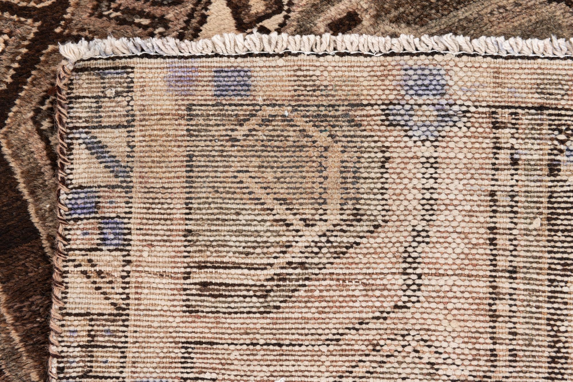 Brown 3' x 9' 8 Hand Knotted Ultra Vintage Persian Wool Runner Rug ...