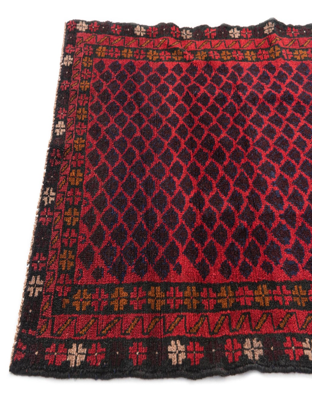 Burgundy 2' 10 x 4' 6 Hand Knotted Balouch Persian Wool Rug | Rugs.com