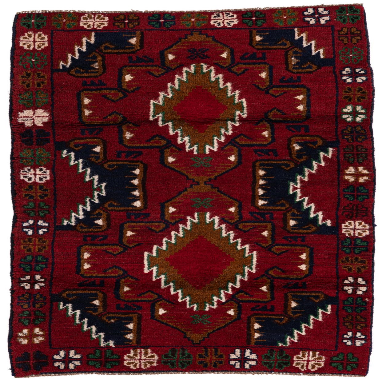 Burgundy 2' 10 x 4' 5 Hand Knotted Balouch Persian Wool Rug | Rugs.com