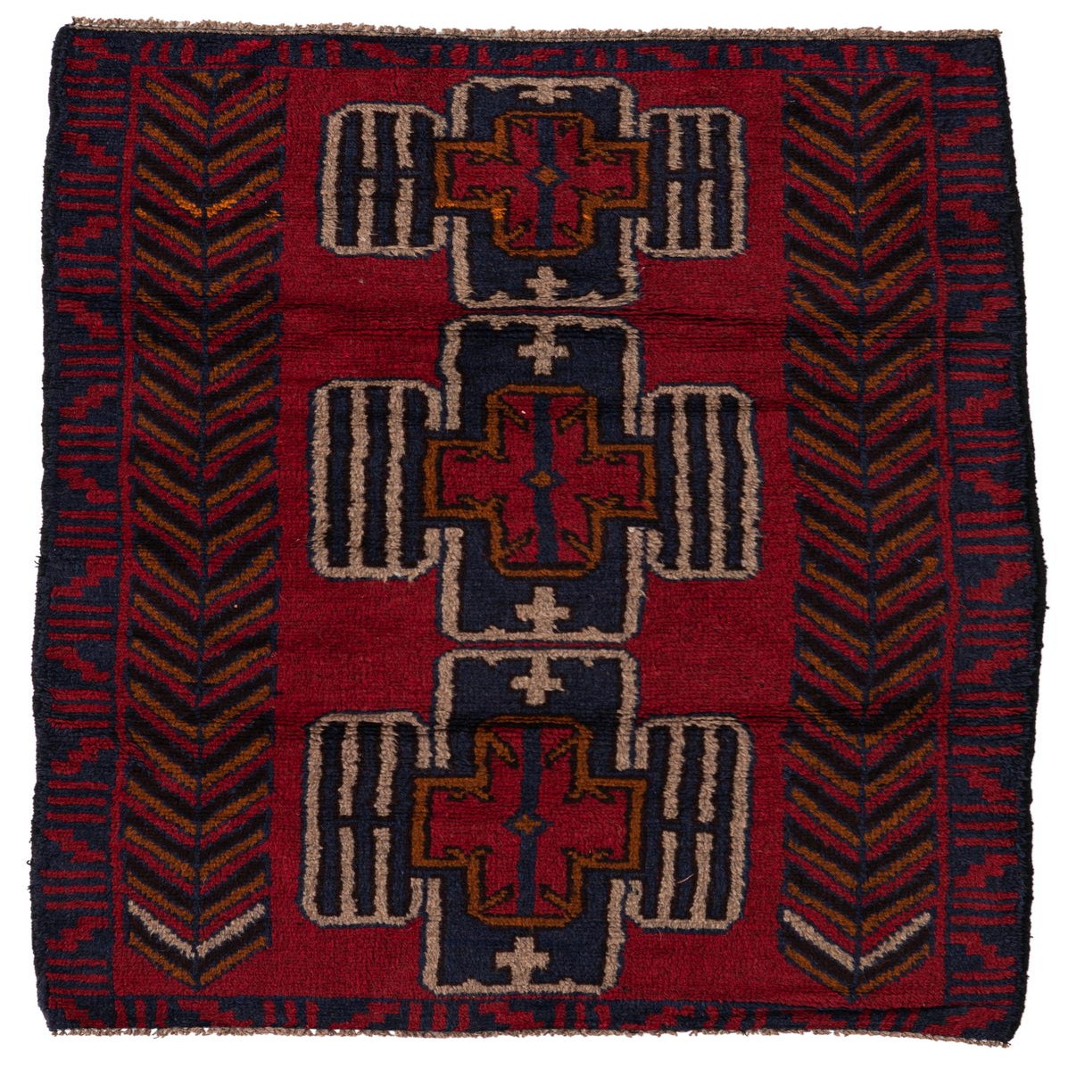 Burgundy 3' x 5' Hand Knotted Balouch Persian Wool Rug | Rugs.com