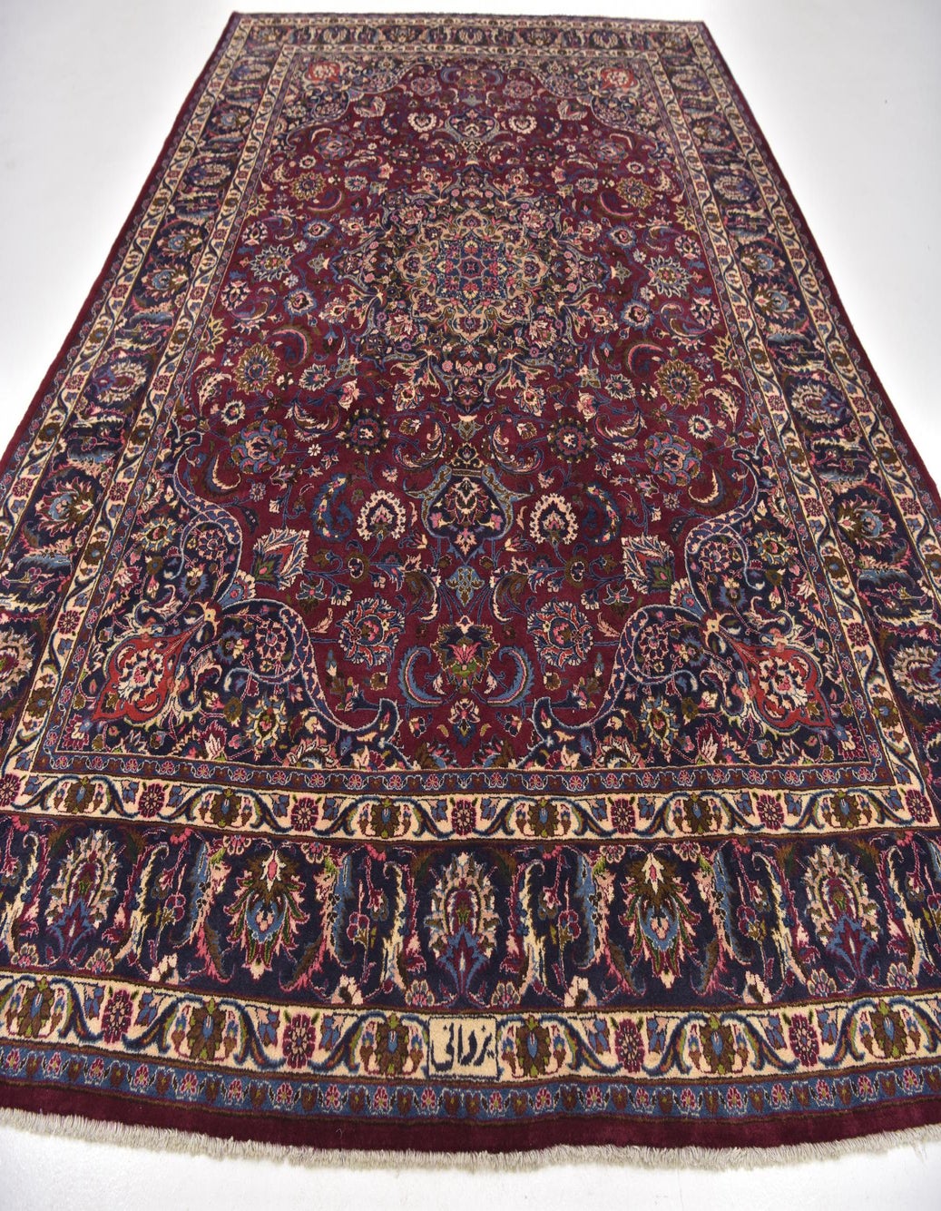 Burgundy 9' 10 x 12' 9 Hand Knotted Birjand Persian Wool Rug | Rugs.com