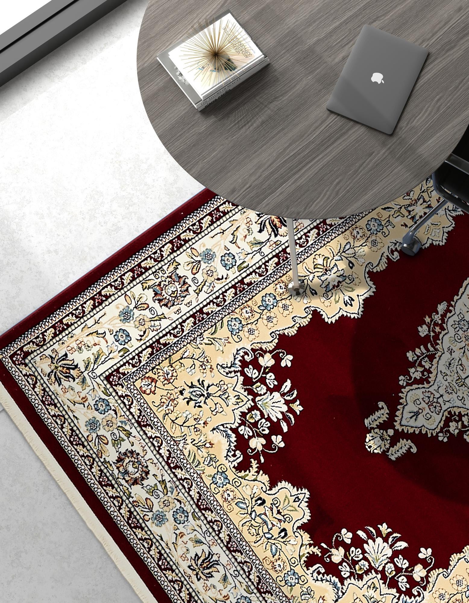 Burgundy 5' x 8' Nain Design Rug | Rugs.com