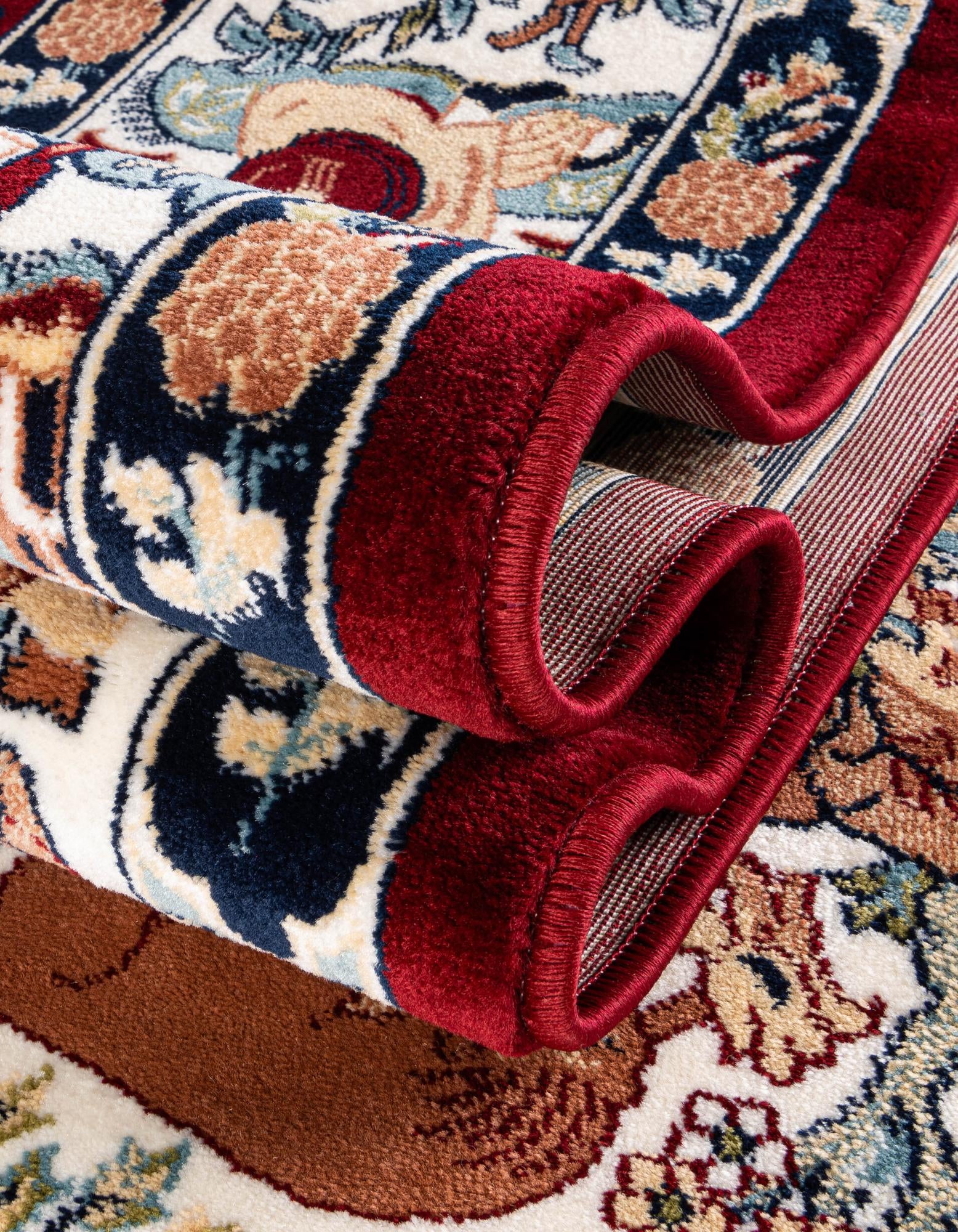 Burgundy 5' x 8' Nain Design Rug | Rugs.com