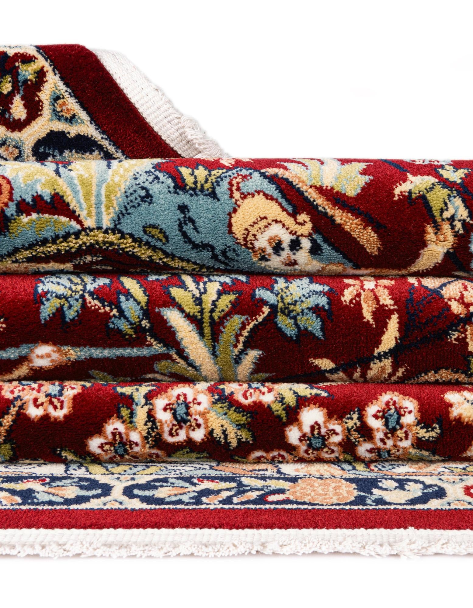 Burgundy 5' x 8' Nain Design Rug | Rugs.com