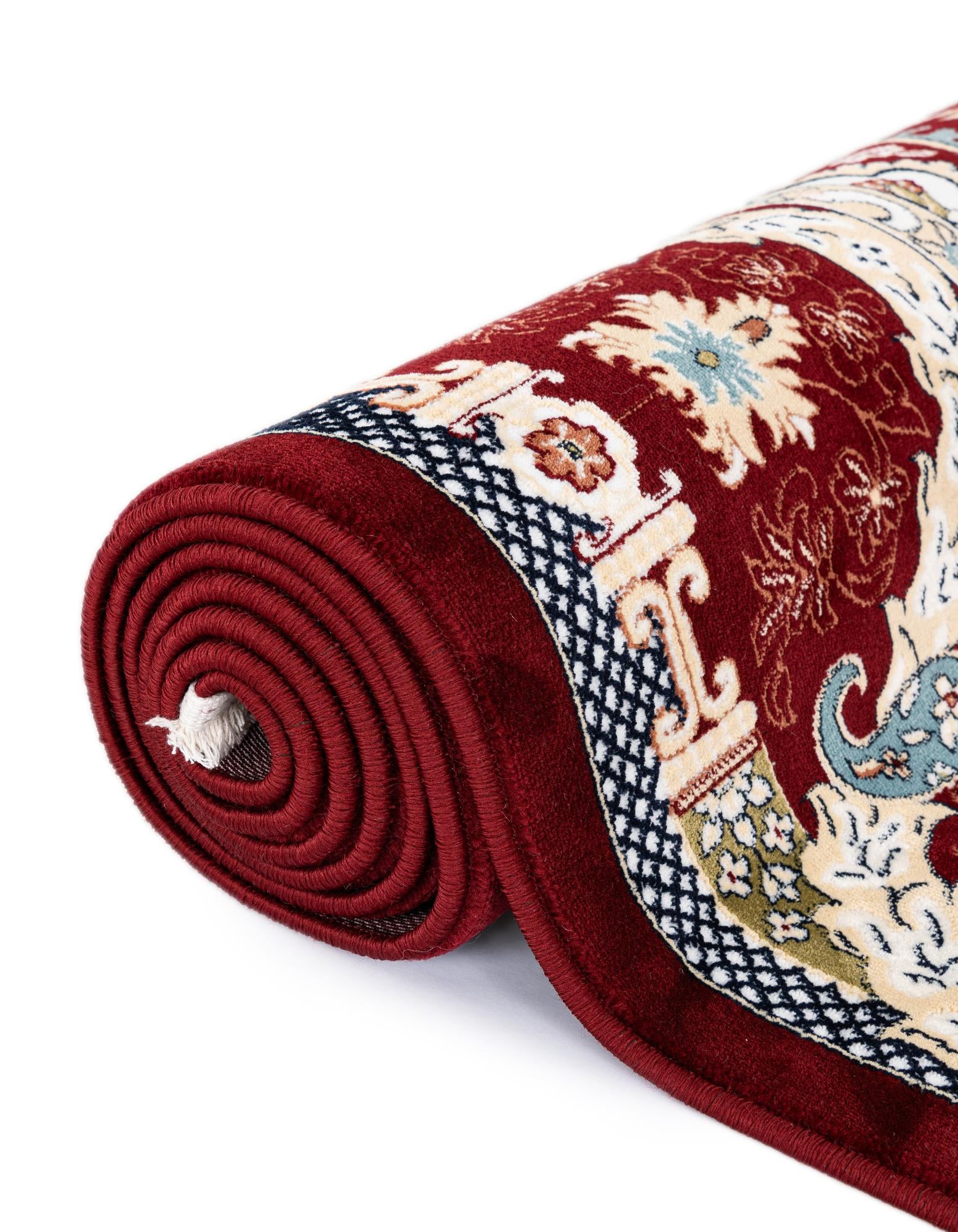Burgundy 3' x 13' Nain Design Runner Rug | Rugs.com