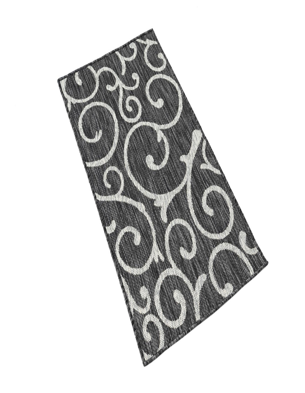 Charcoal Gray 2' x 3' 6 Botanical Indoor / Outdoor Rug | Rugs.com