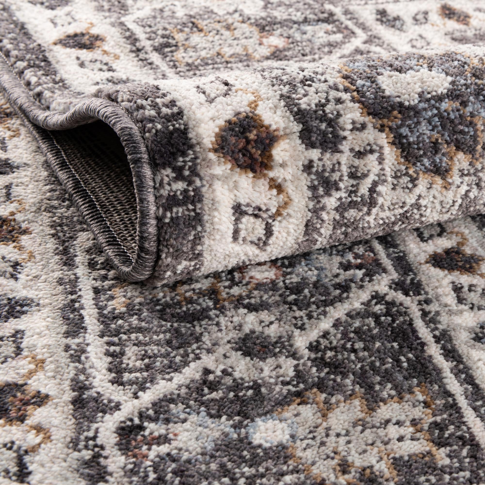 Charcoal Gray 2' x 6' Eco Traditional Runner Rug | Rugs.com