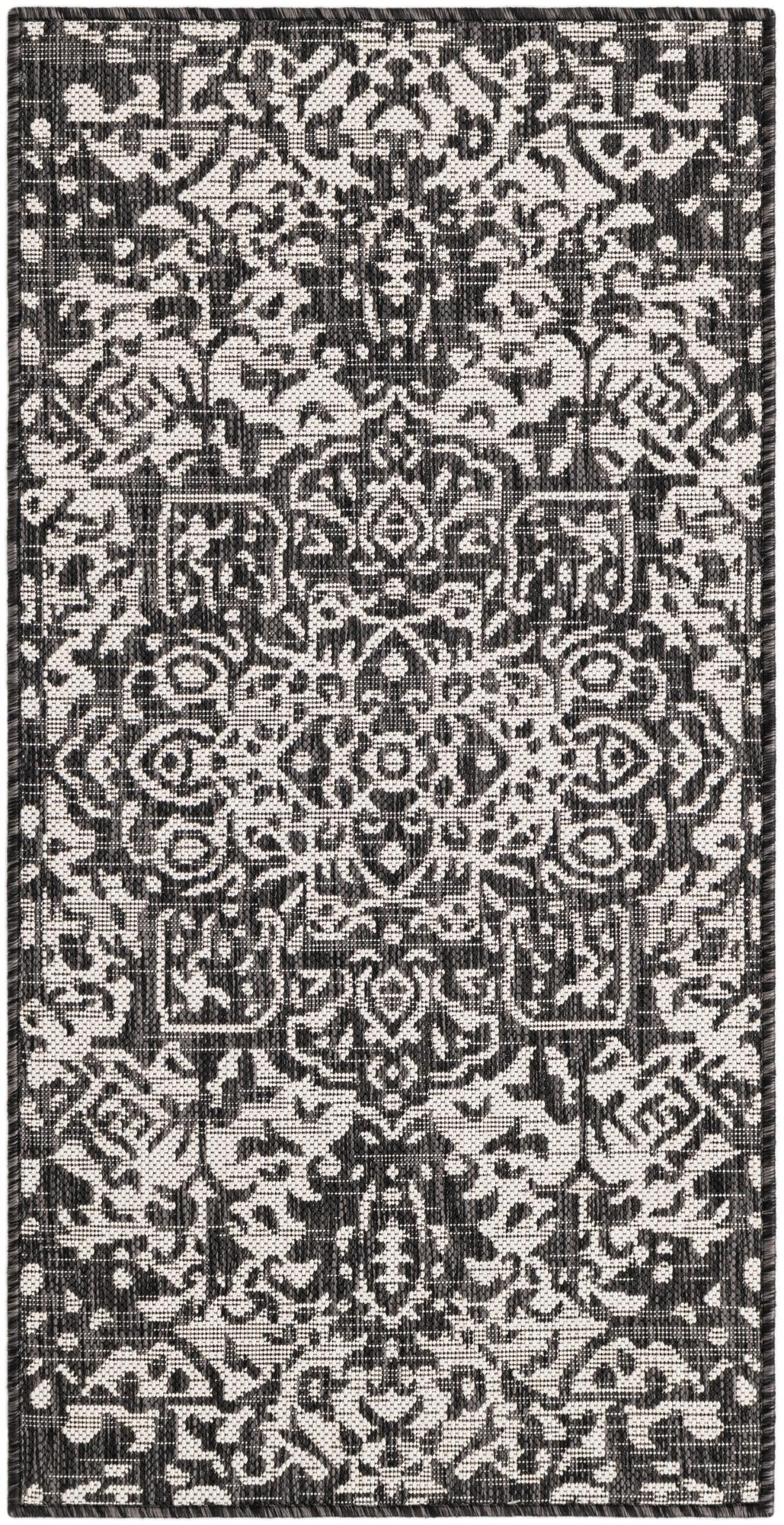 Charcoal Gray 2' x 4' Jill Zarin Indoor / Outdoor Runner Rug | Rugs.com