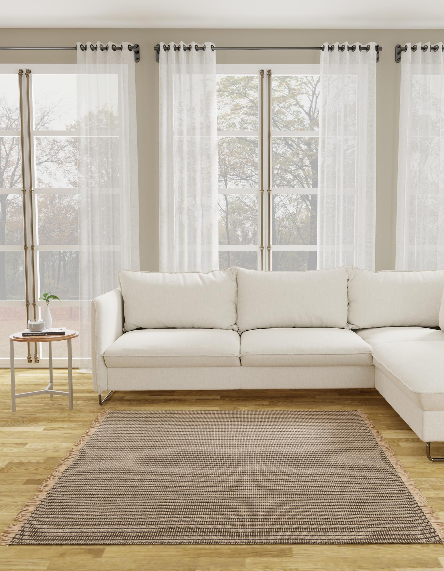 Charcoal 10' 6 x 10' 6 Cottage Farm Square Rug | Rugs.com