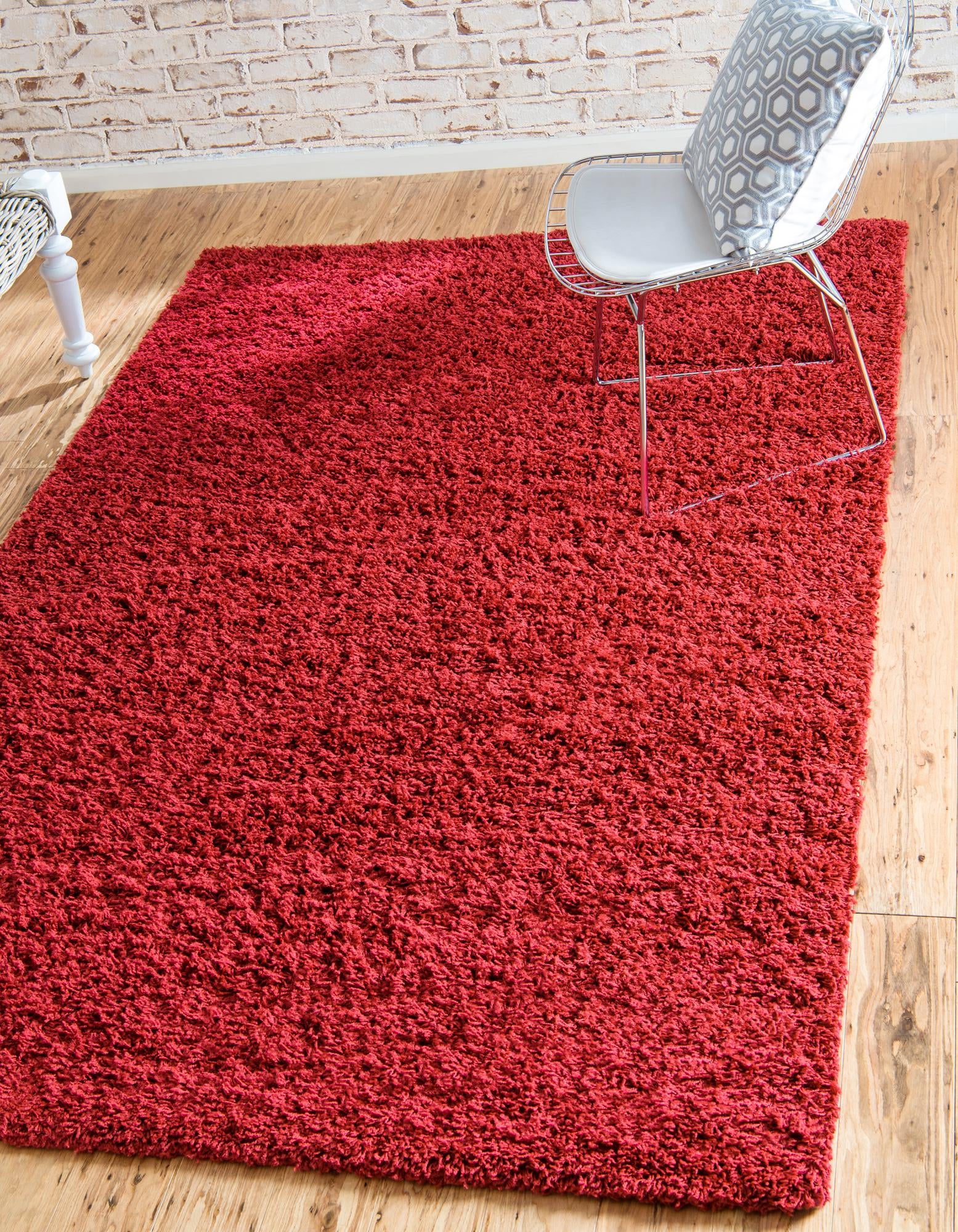Cherry Red 5' x 8' Solid Shag Rug | Rugs.com