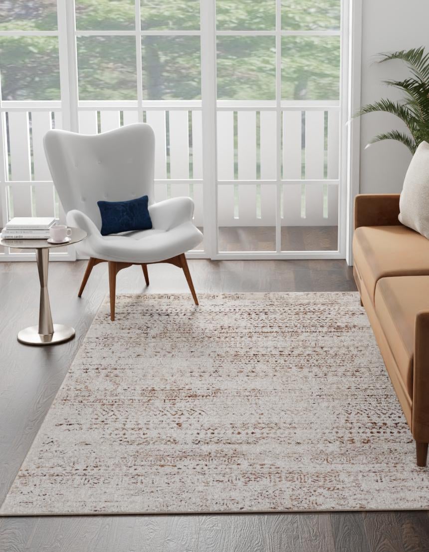 Chocolate Brown 5' 3 x 8' Hermitage Rug | Rugs.com