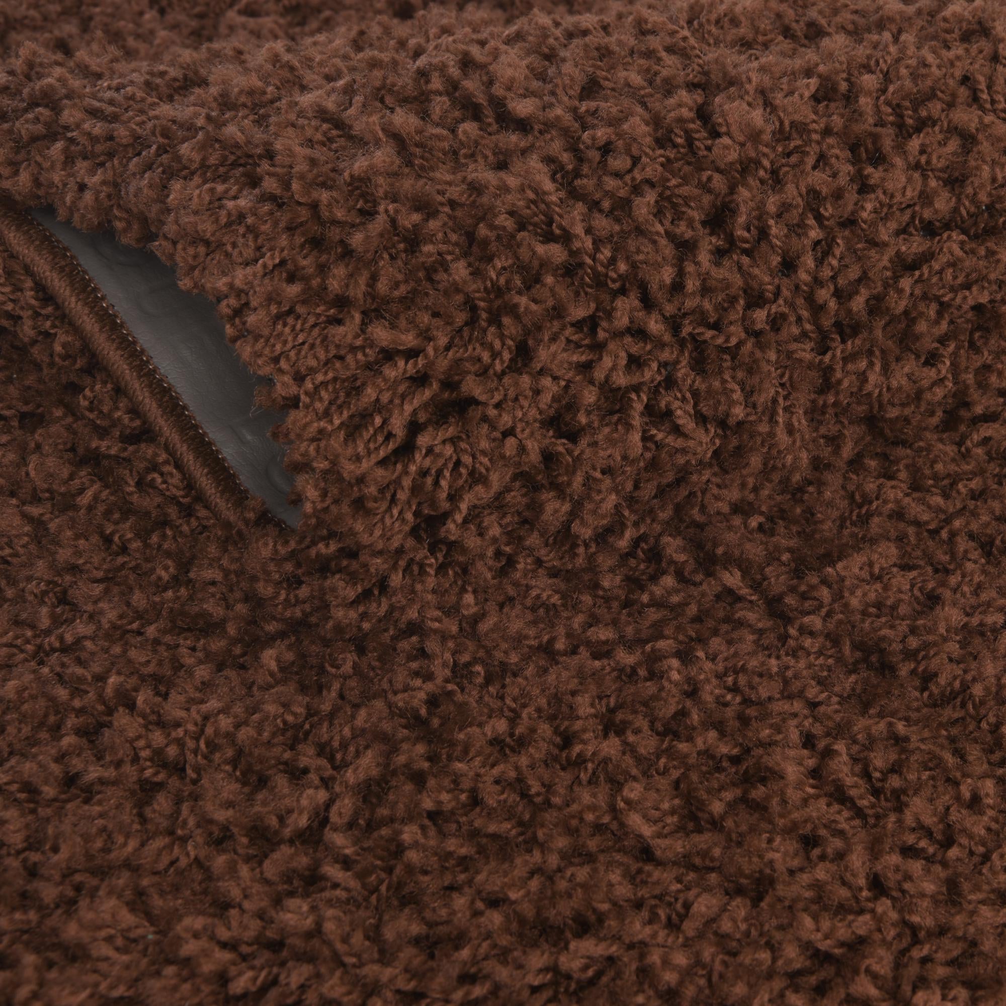Chocolate Brown 9' x 12' 2 Solid Shag Rug | Rugs.com
