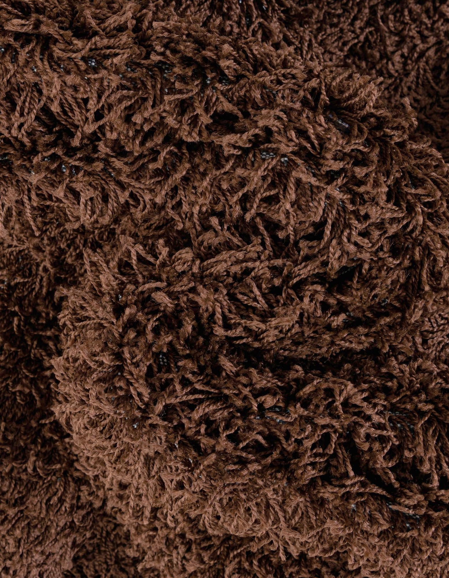 Chocolate Brown 5' 3 x 8' Solid Shag Rug | Rugs.com