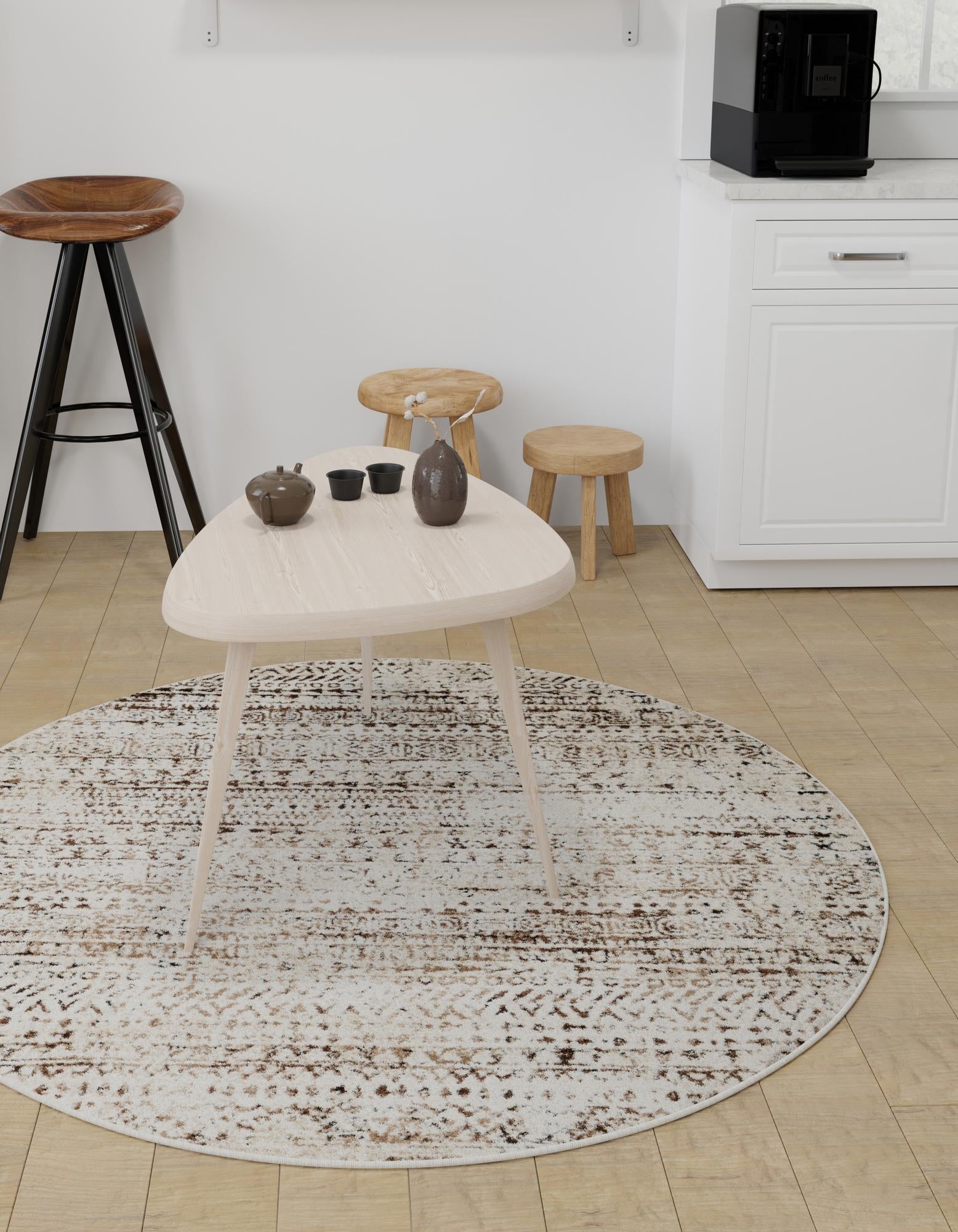 Chocolate Brown 10' 8 x 10' 8 Hermitage Round Rug | Rugs.com