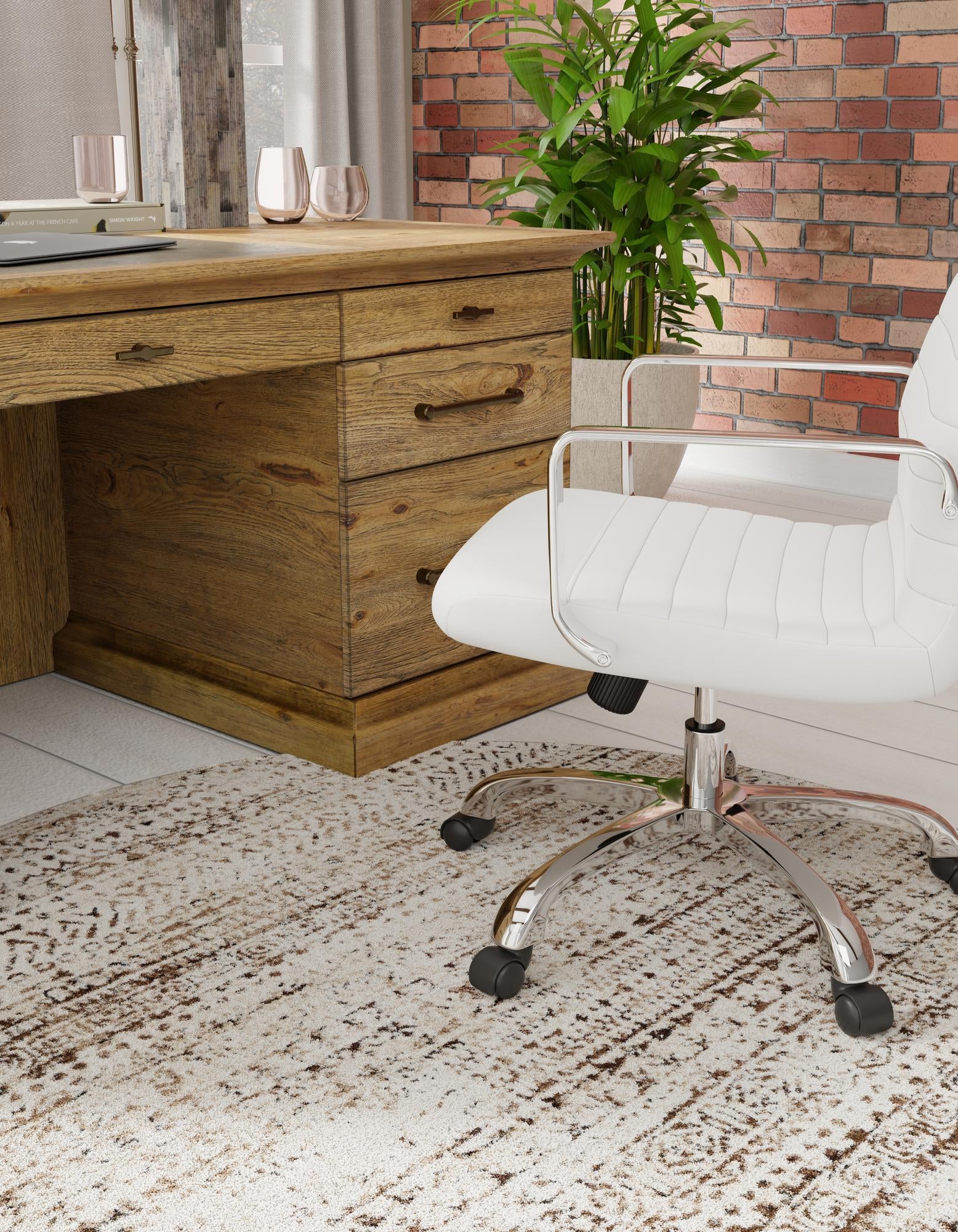 Chocolate Brown 10' 8 x 10' 8 Hermitage Round Rug | Rugs.com