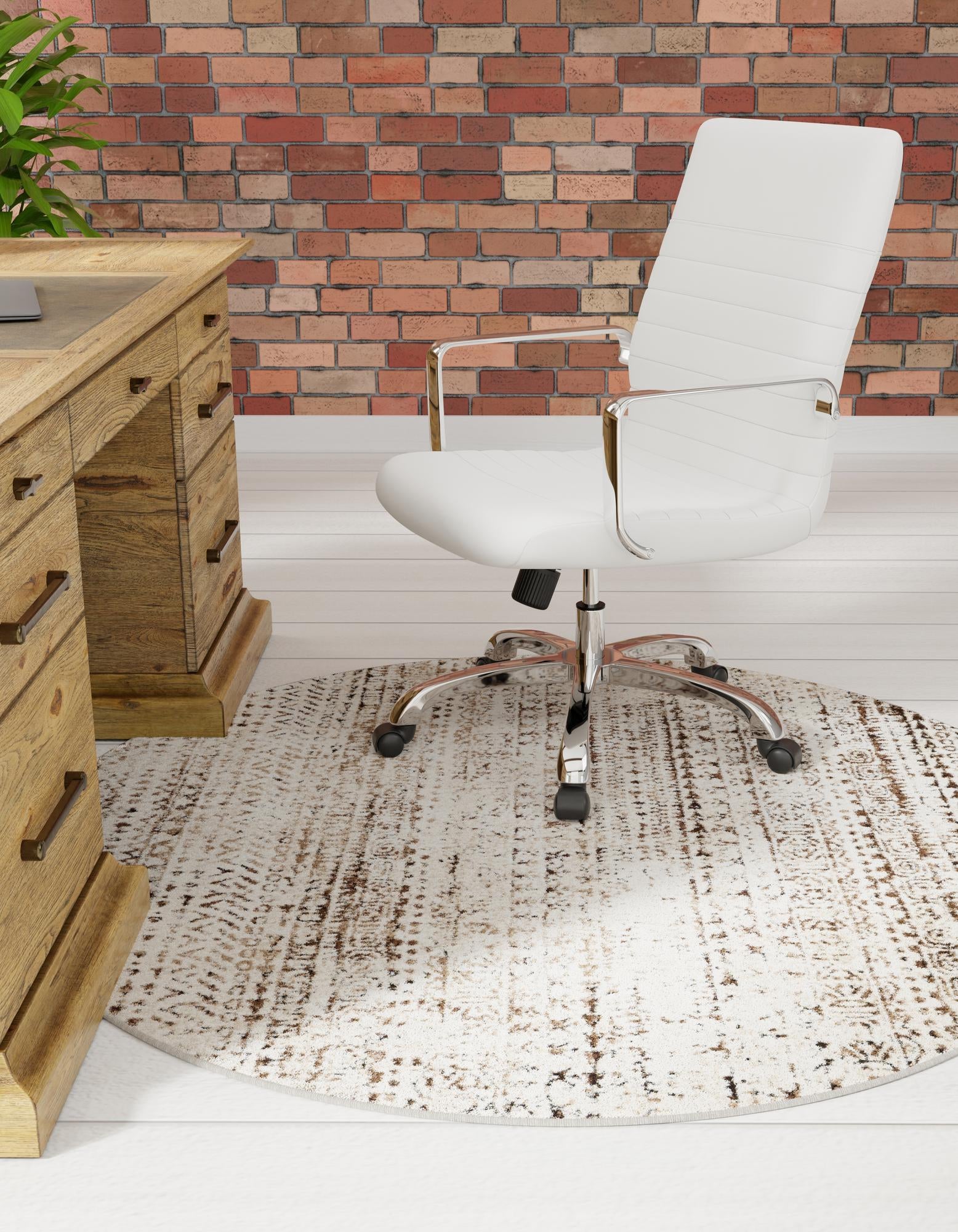 Chocolate Brown 10' 8 x 10' 8 Hermitage Round Rug | Rugs.com