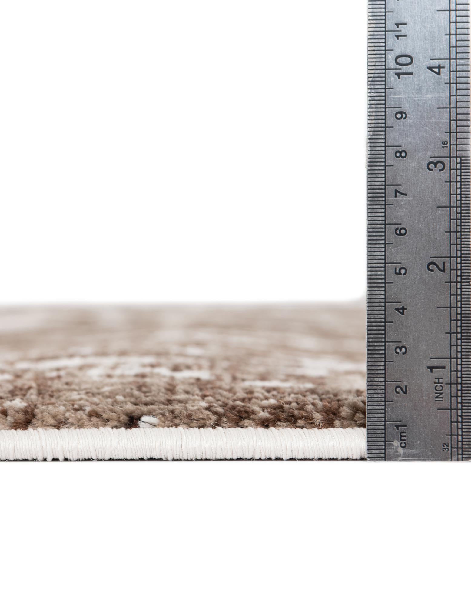 Chocolate Brown 10' 8 x 10' 8 Hermitage Round Rug | Rugs.com