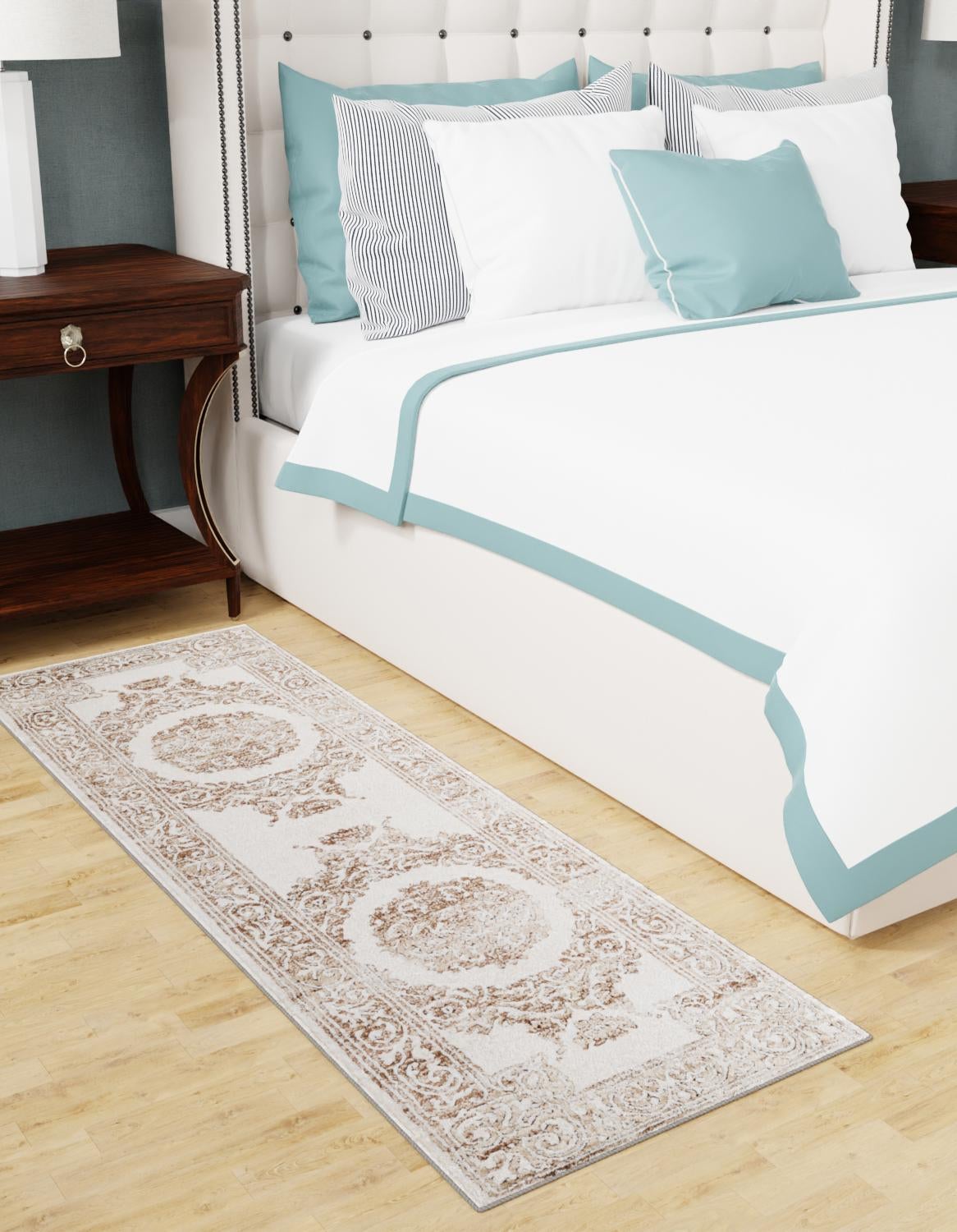 Chocolate Brown 2' x 7' Hermitage Runner Rug | Rugs.com