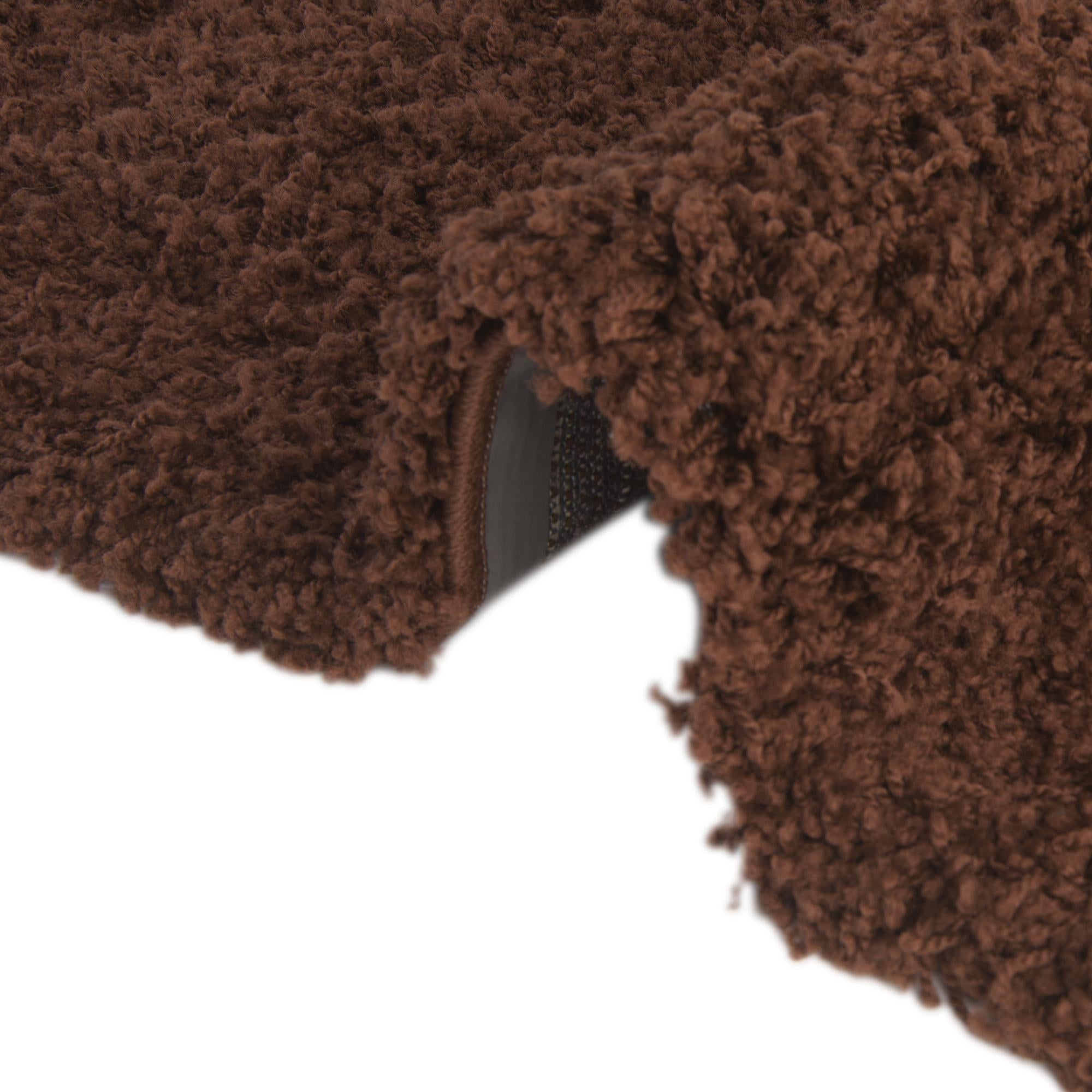 Chocolate Brown 2' 7 x 10' Solid Shag Runner Rug | Rugs.com