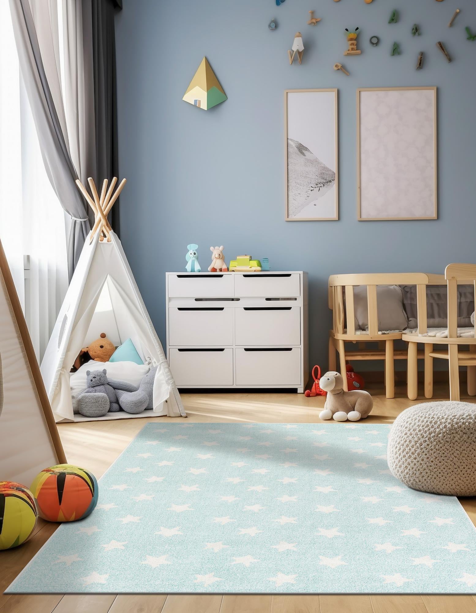 Clear Blue 2' 2 x 3' Whimsy Kids Rug | Rugs.com