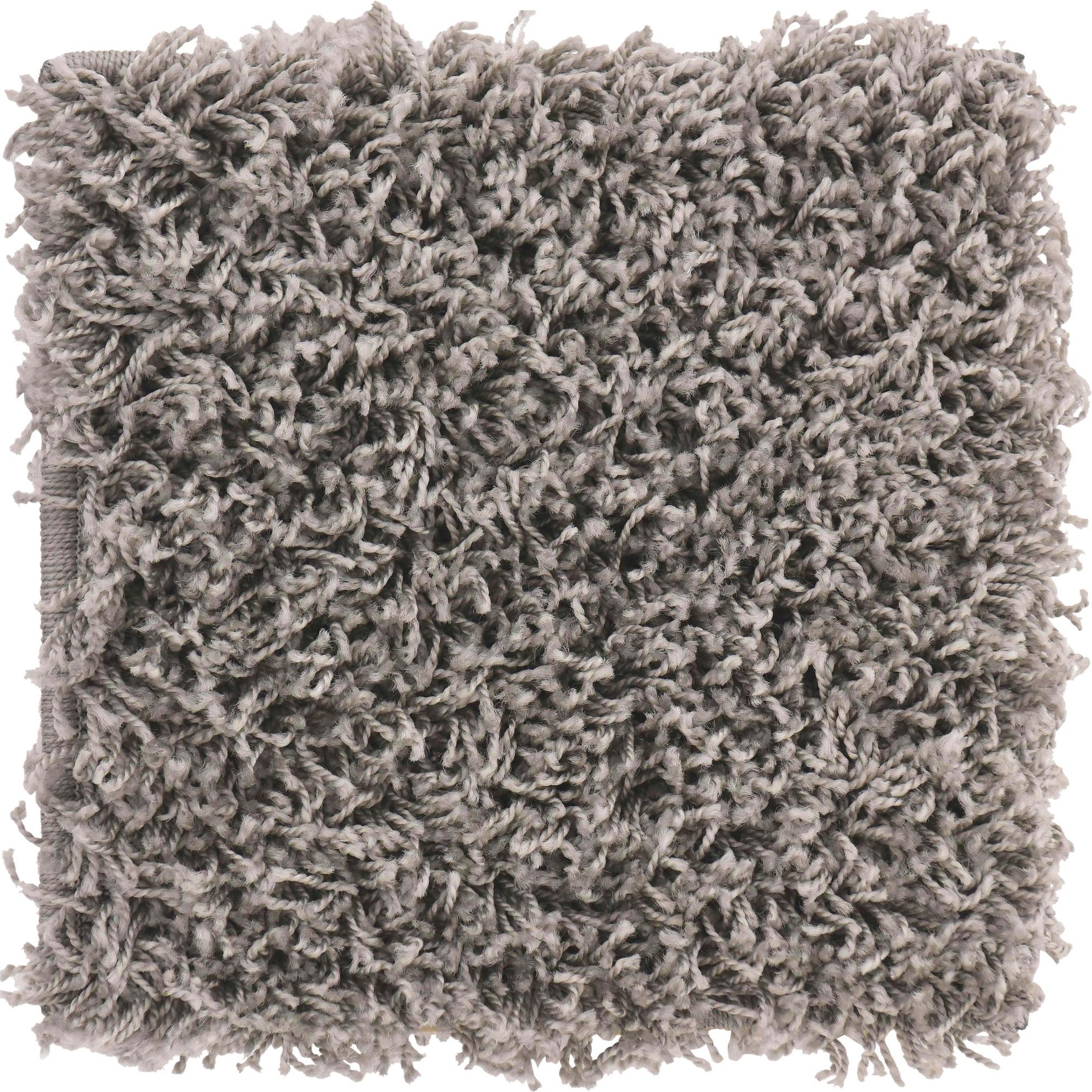 Cloud Gray 1' x 1' Solid Shag Sample Rug | Rugs.com