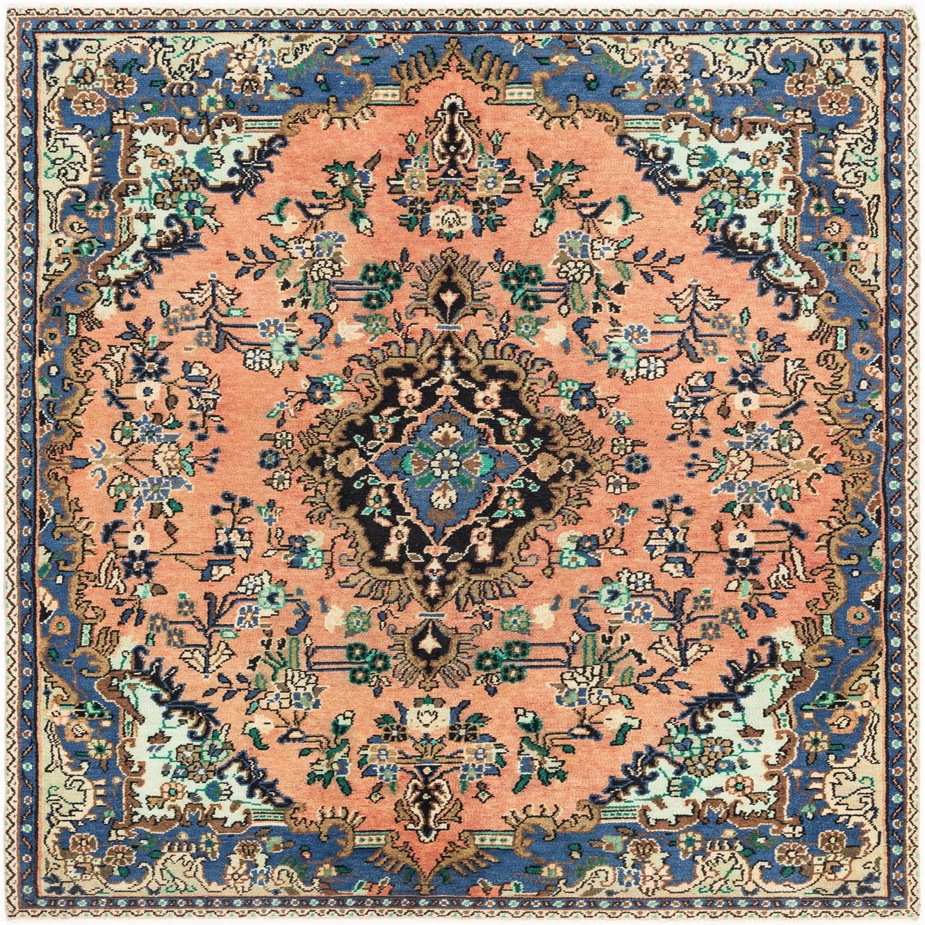 Coral 5' 5 x 8' 5 Hand Knotted Ultra Vintage Persian Wool Rug | Rugs.com