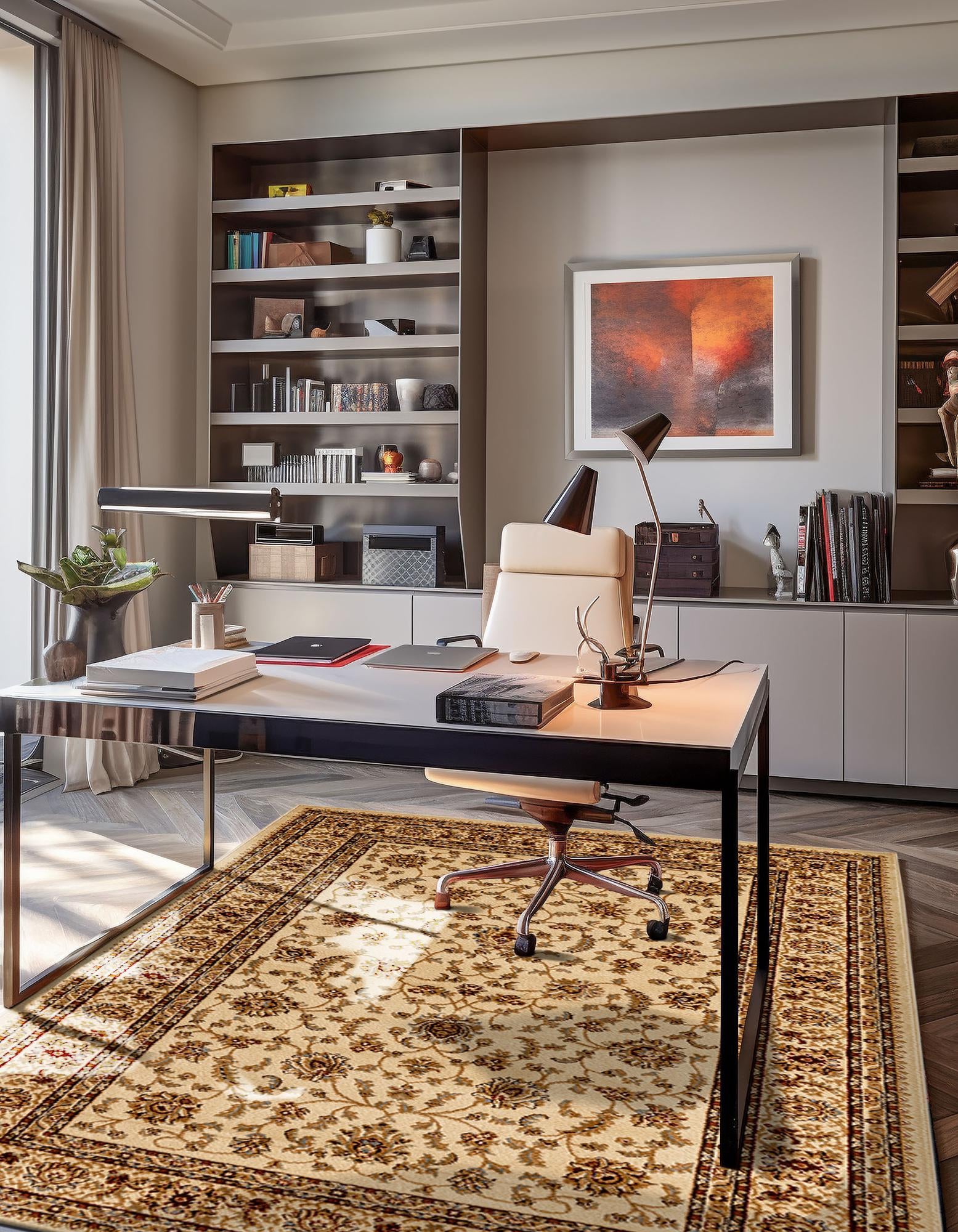 Cream 7' 10 x 11' Aditi Rug | Rugs.com