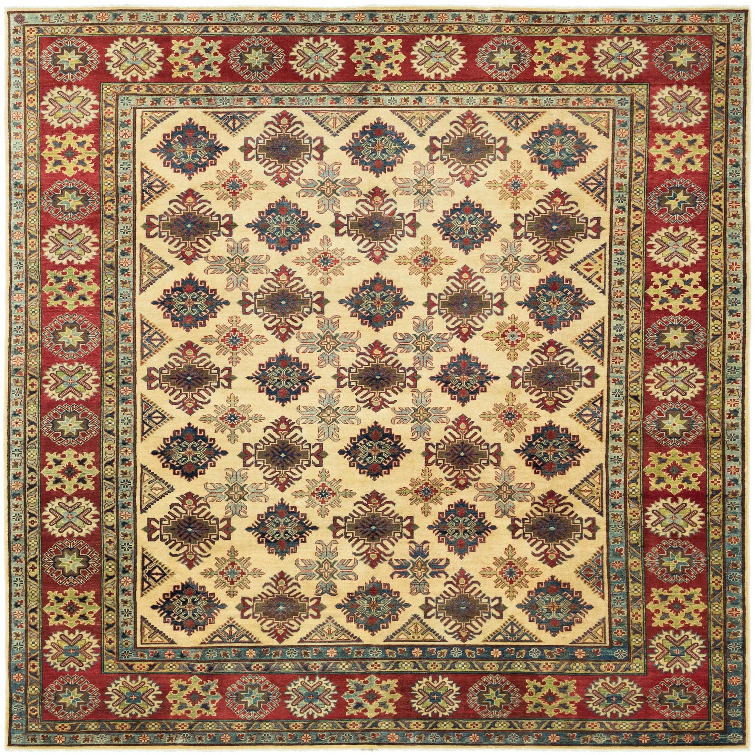 Cream 9' x 12' Hand Knotted Kazak Rug | Rugs.com