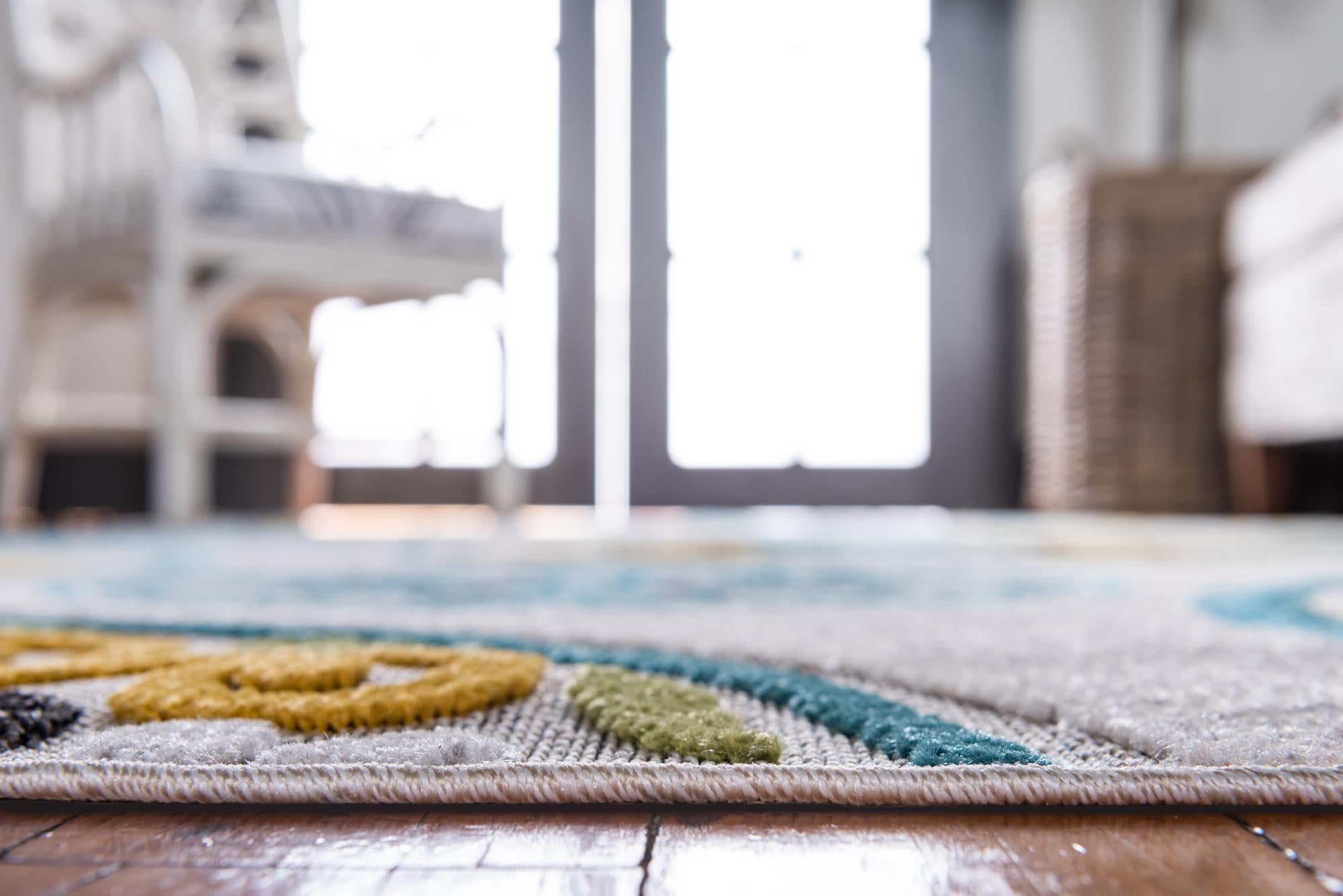 Cream 4' x 6' Modern Indoor / Outdoor Rug | Rugs.com