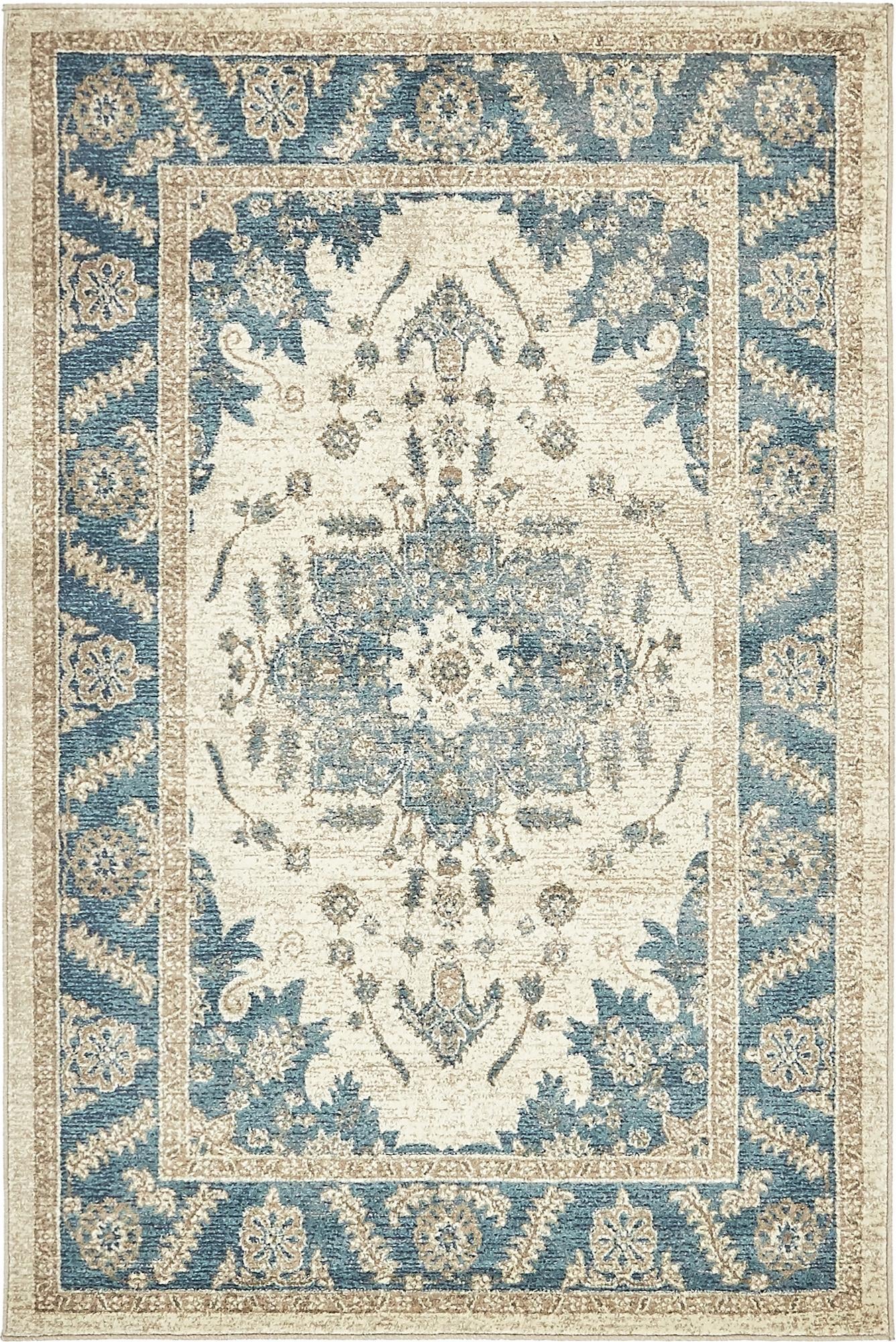 Cream 4' x 6' Viola Rug | Rugs.com